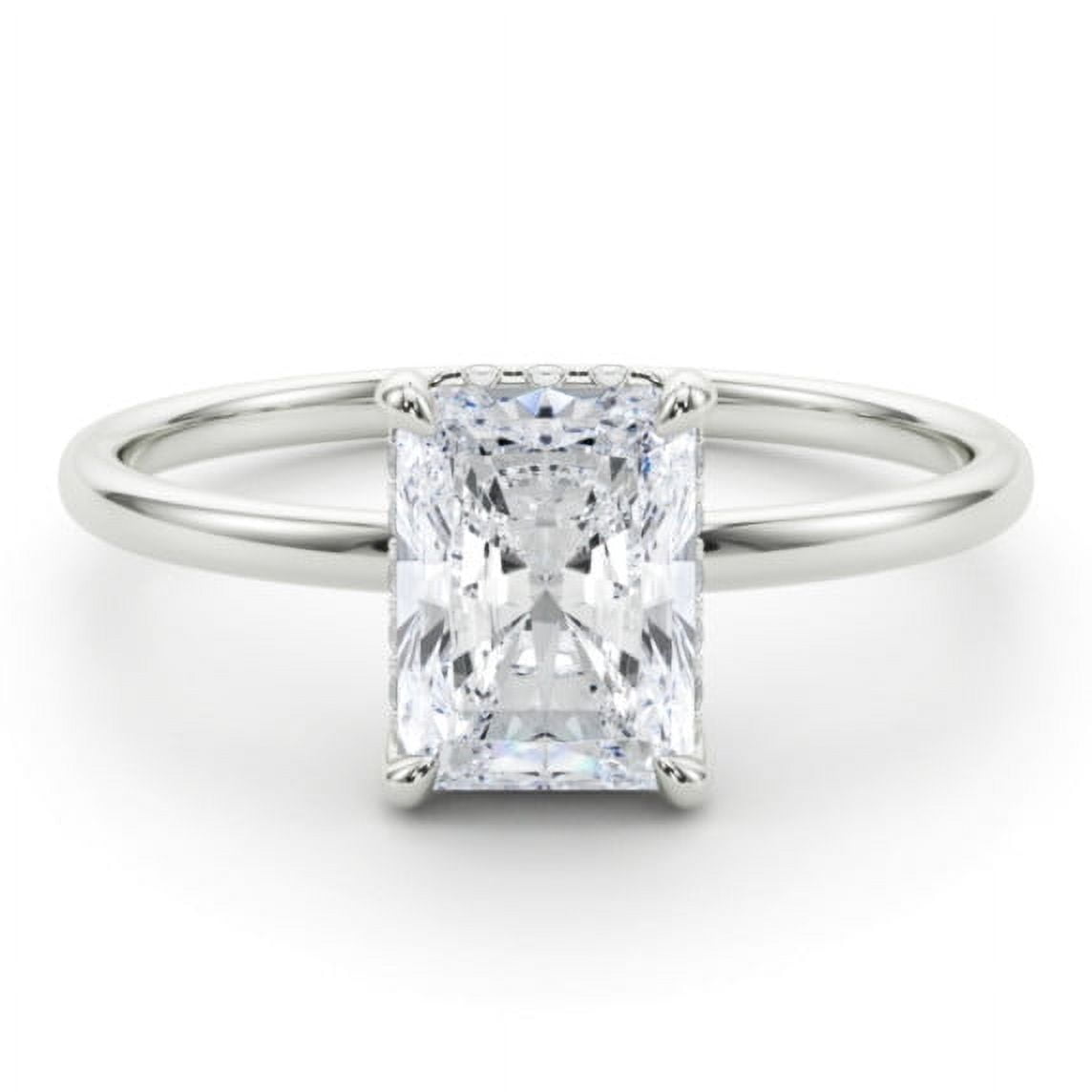 Ariana Jewelry 2.01 Ct Radiant Cut Solitaire Engagement Ring - Hidden ...