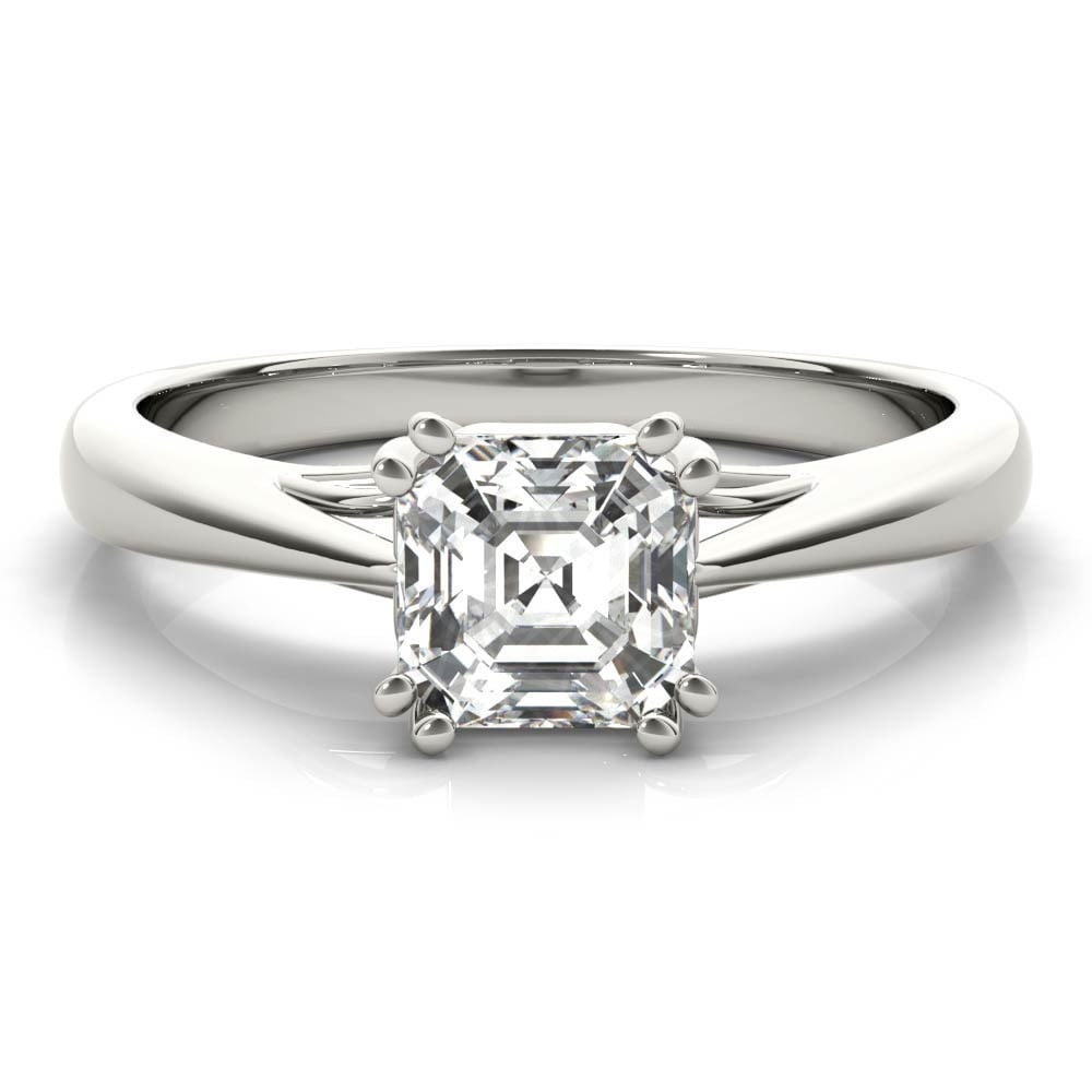 Ariana Jewelry 2.12 Ct Asscher Cut Solitaire Moissanite Rings - Moissanite Moissanite for Women ...