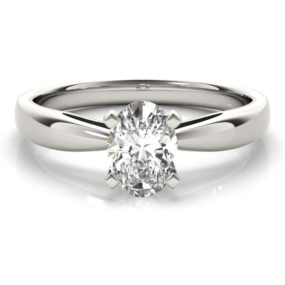Ariana Jewelry 2.12 Ct Oval Cut Solitaire Engagement Ring for Women's - Simple with Accent ...