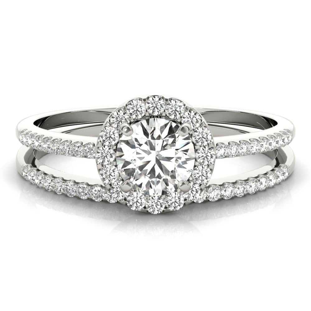 Ariana Jewelry 2.12 Ct Round Cut Moissanite Wedding Set - Jewelry ...