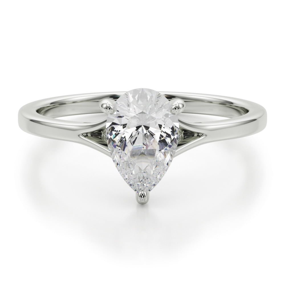 Ariana Jewelry 2.22 Ct Excellent Pear Cut Solitaire Moissanite Engagement Ring for Women's ...