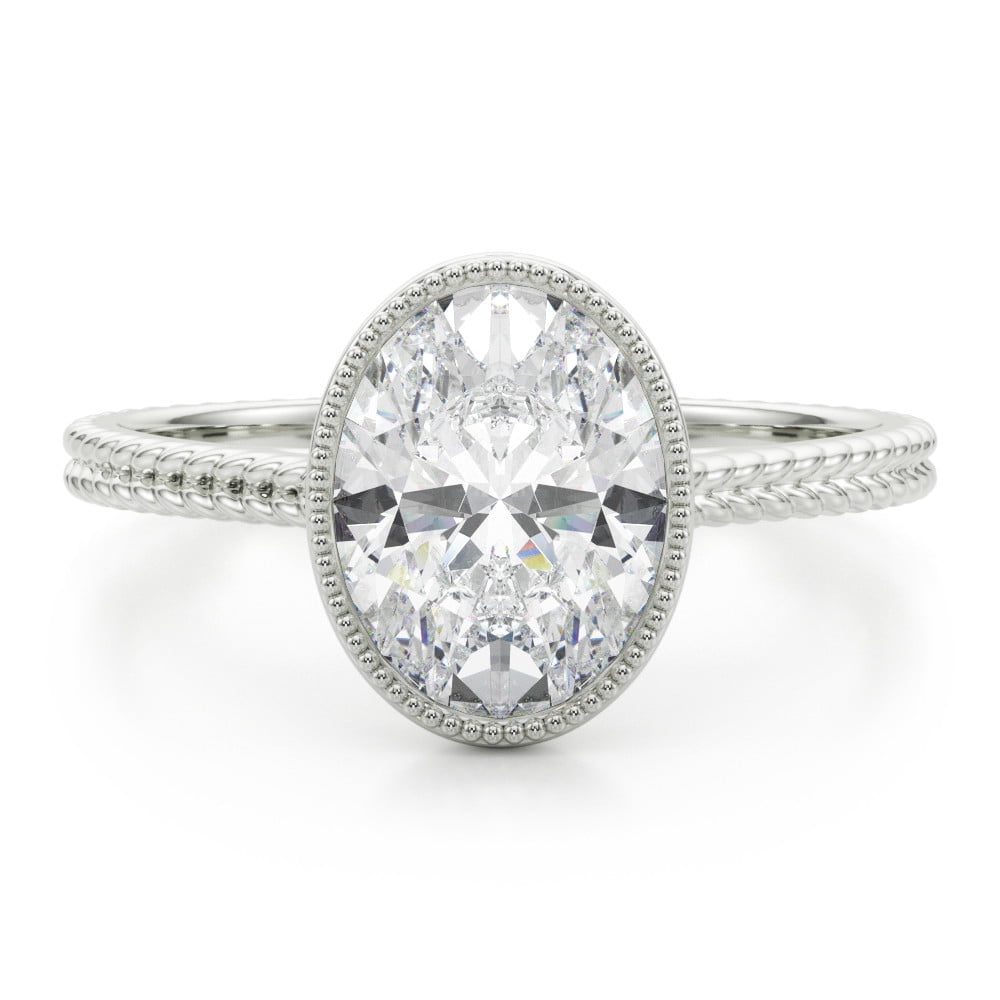 Ariana Jewelry 2.22 Ct Oval Cut Bead Ball Moissanite Solitaire Ring for Her - Moissanite ...