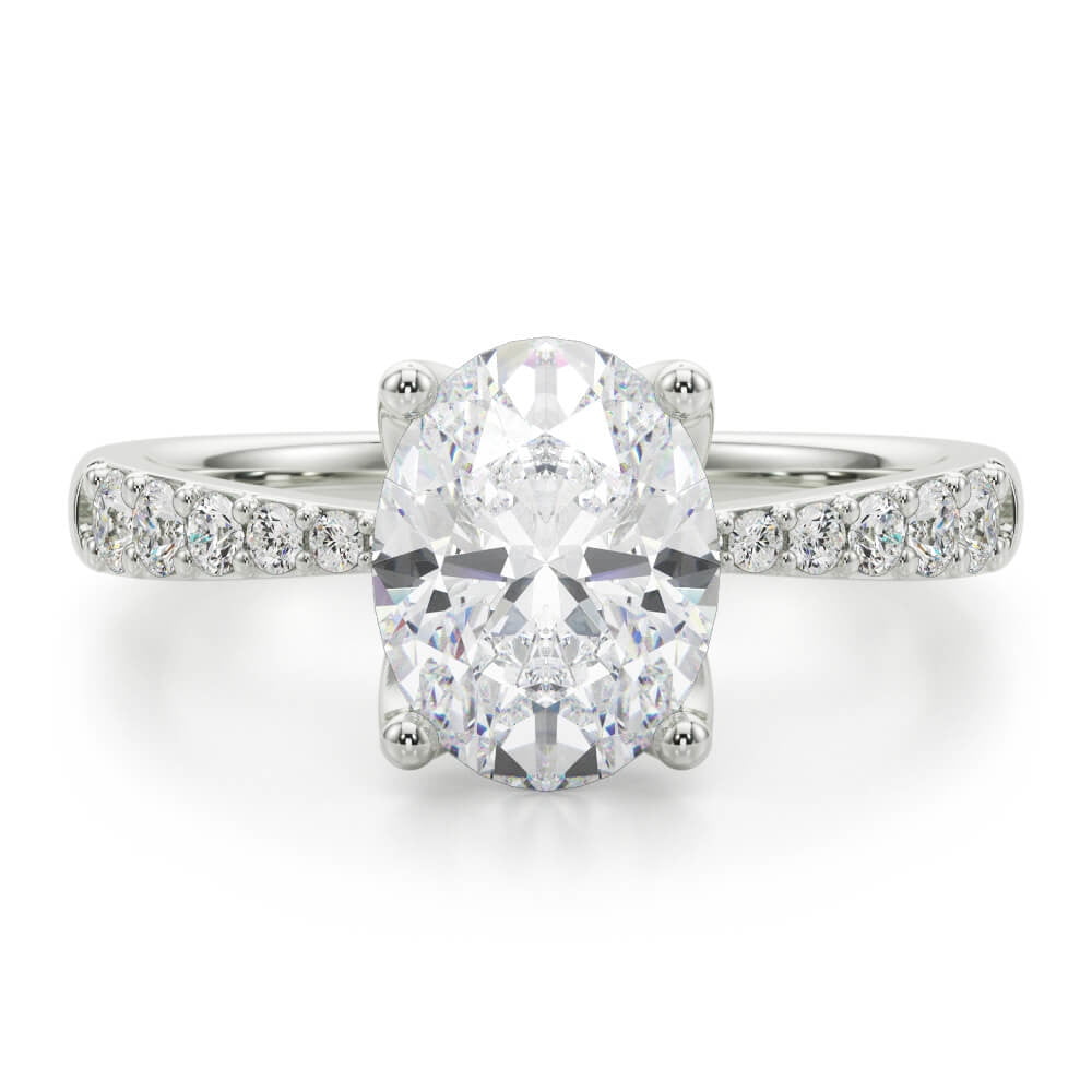 Ariana Jewelry 2.22 Ct Oval Cut Solitaire Moissanite Ring - Moissanite Engagement Ring for Women ...