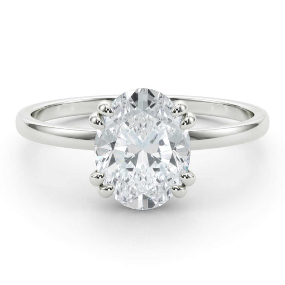 Ariana Jewelry 2.22 Ct Oval Cut Solitaire Moissanite Rings - Engagement Wedding Rings with ...