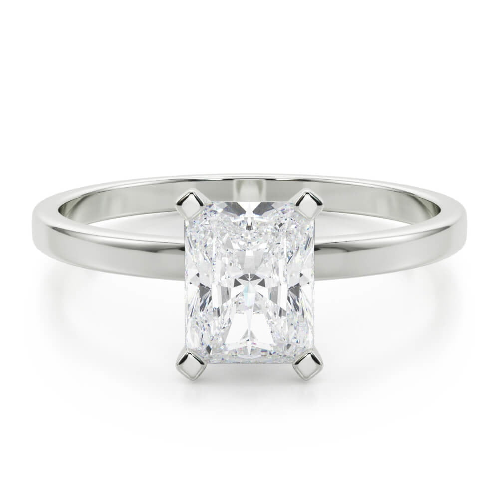 Ariana Jewelry 2.22 Ct Radiant Cut Solitaire Moissanite Ring - Moissanite Moissanite Engagement ...