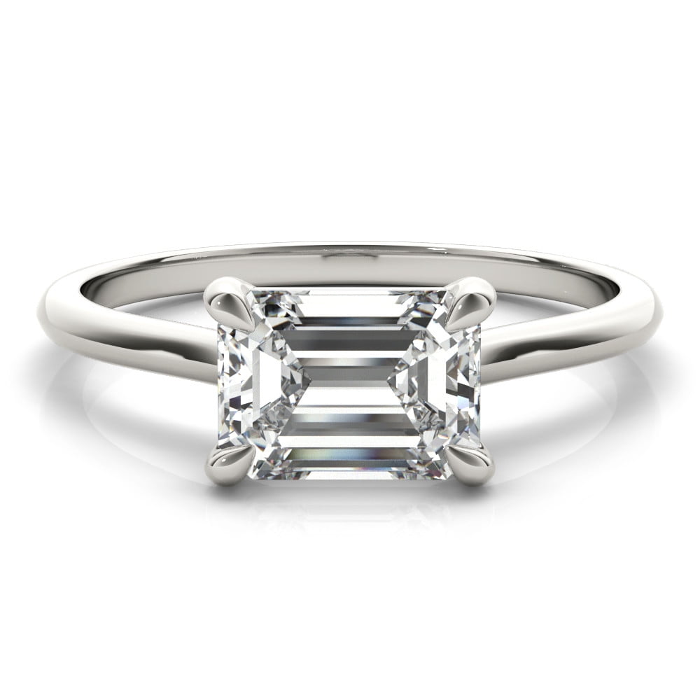 Ariana Jewelry 2.33 Ct Excellent Emerald Cut Solitaire Moissanite Ring for Her - Arielle Ring ...