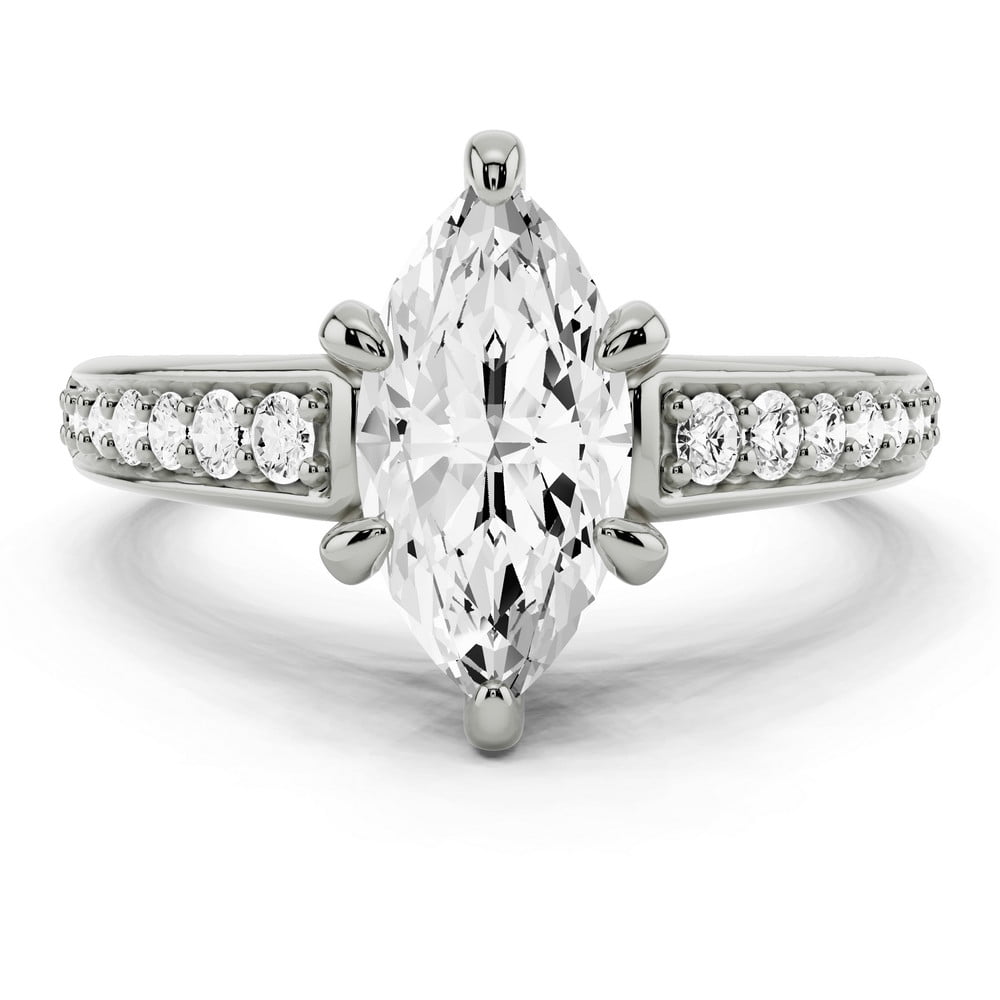 Ariana Jewelry Mind-blowing 2.12 Ct Marquise Cut Solitaire Moissanite Ring for Women's - 14K ...