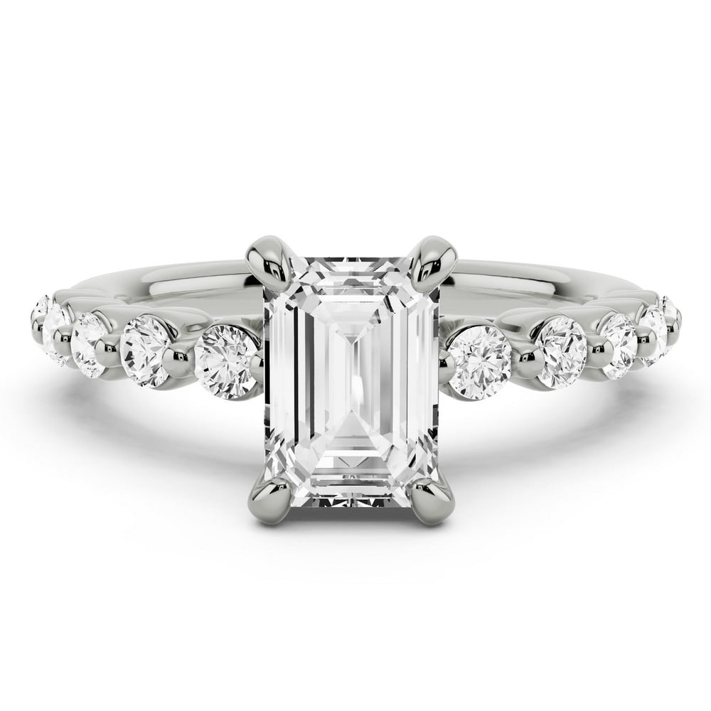 Ariana Jewelry Mind-blowing 2.22 Ct Emerald Cut Solitaire Moissanites ...