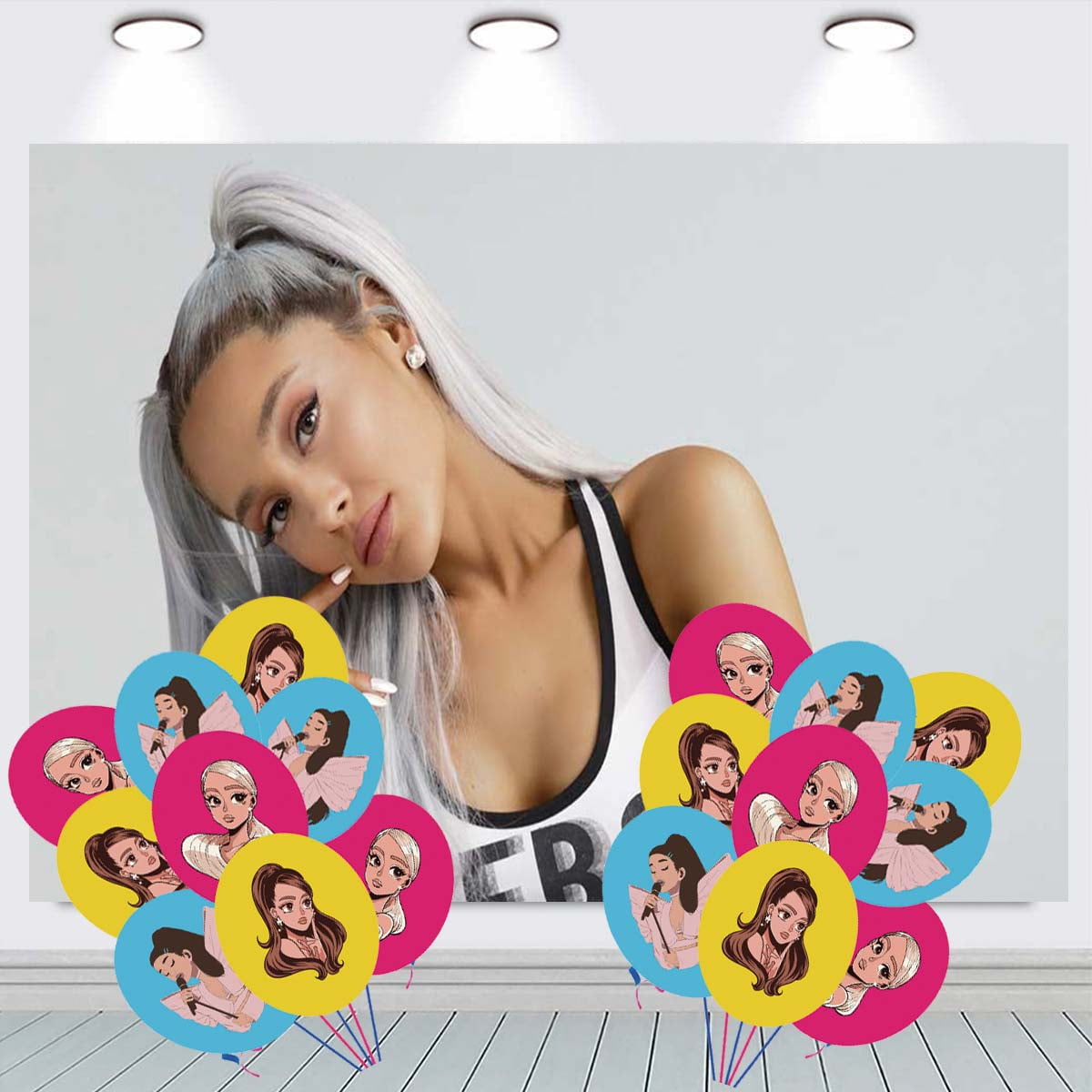 Ariana Party Decorations Backdrop Banner Balloons Taspestry Wall Decor ...