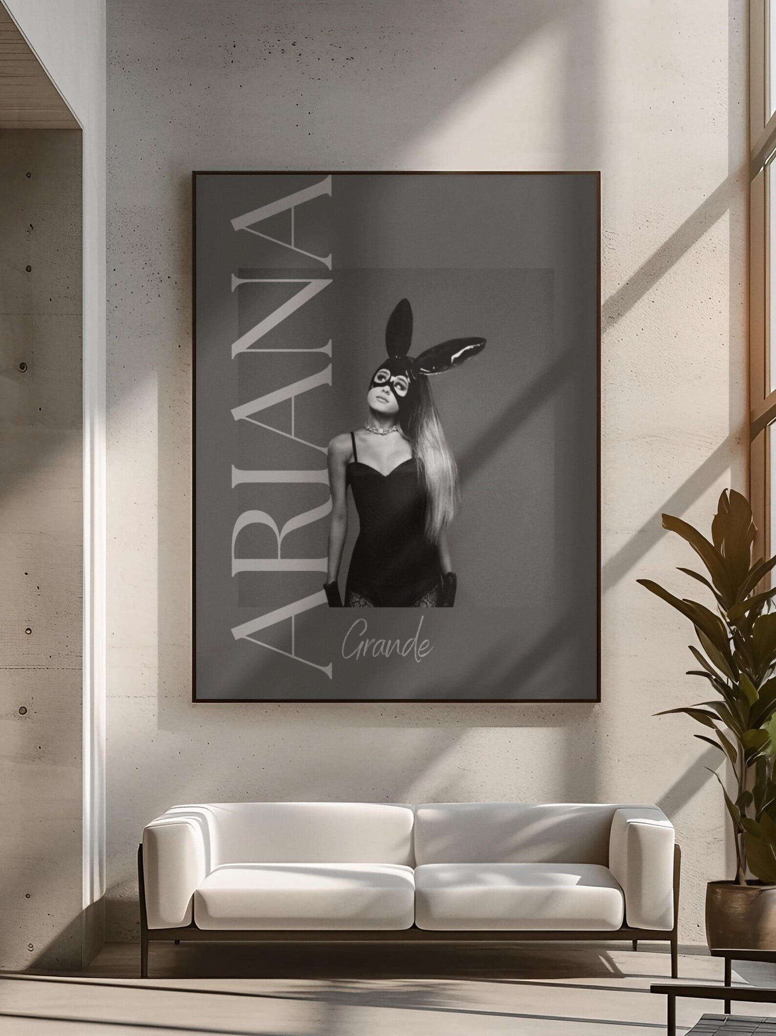 Ariana poster Grande Monochrome Pop Icon Poster Bold Fashion Music ...