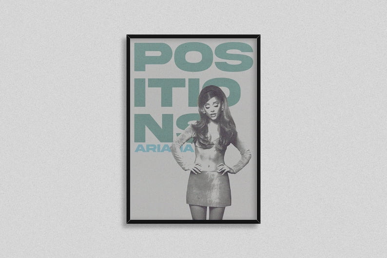 Ariana poster Grande Positions Pop Music Poster Modern Wall Art Size ...