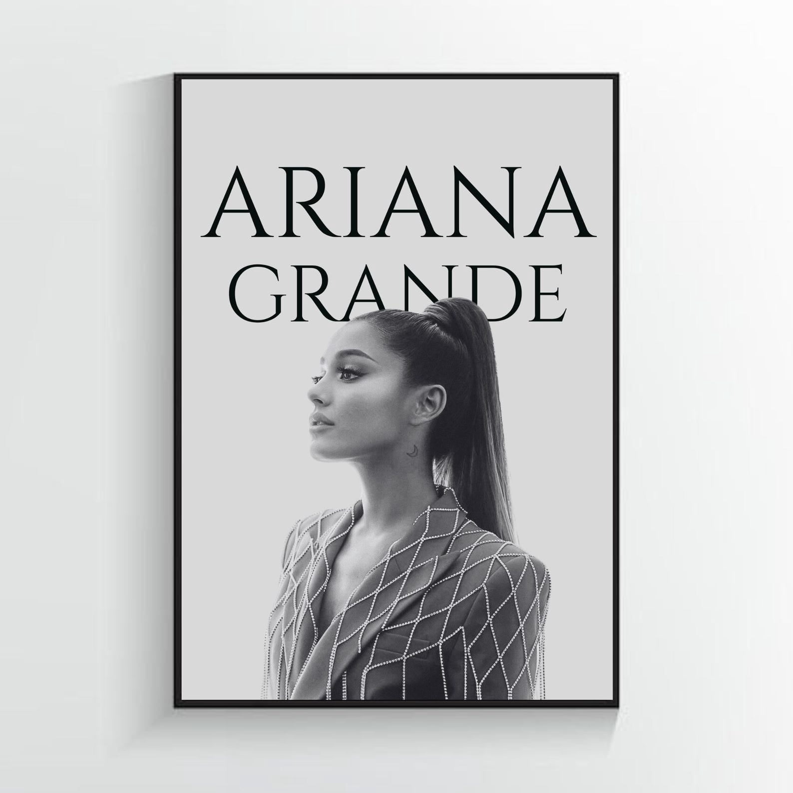 Ariana poster Grande Poster Minimal Black and White Pop Star Wall Art ...