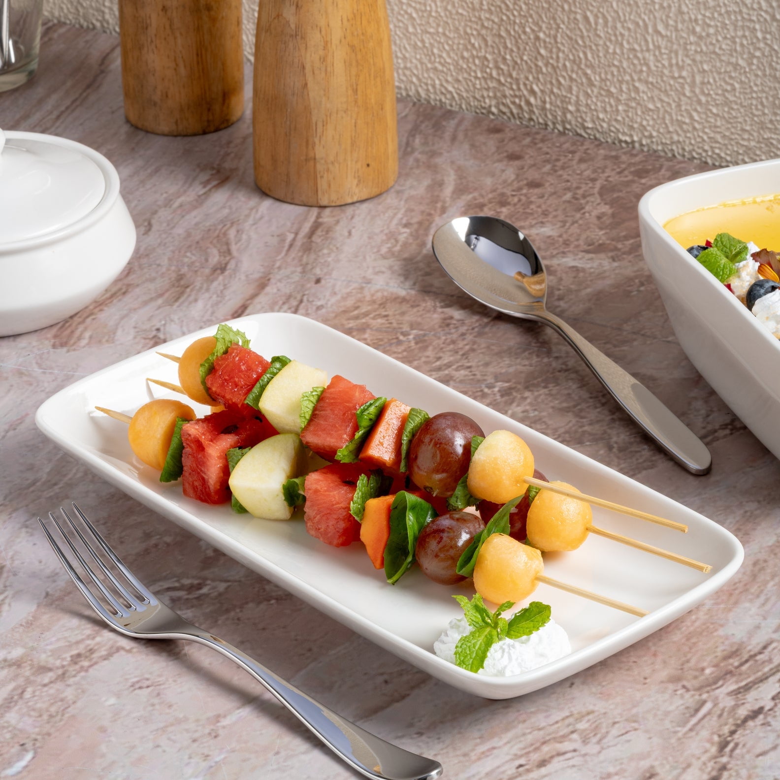 Ariane Gn 11" x 5 1/2" Buffet-Warm White Porcelain Rectangle Plate ...
