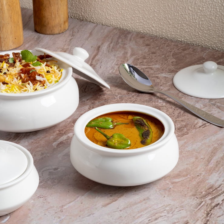 Ariane Gn 15 2/9 Oz Buffet-Warm White Porcelain Handi Bowl And Lid ...