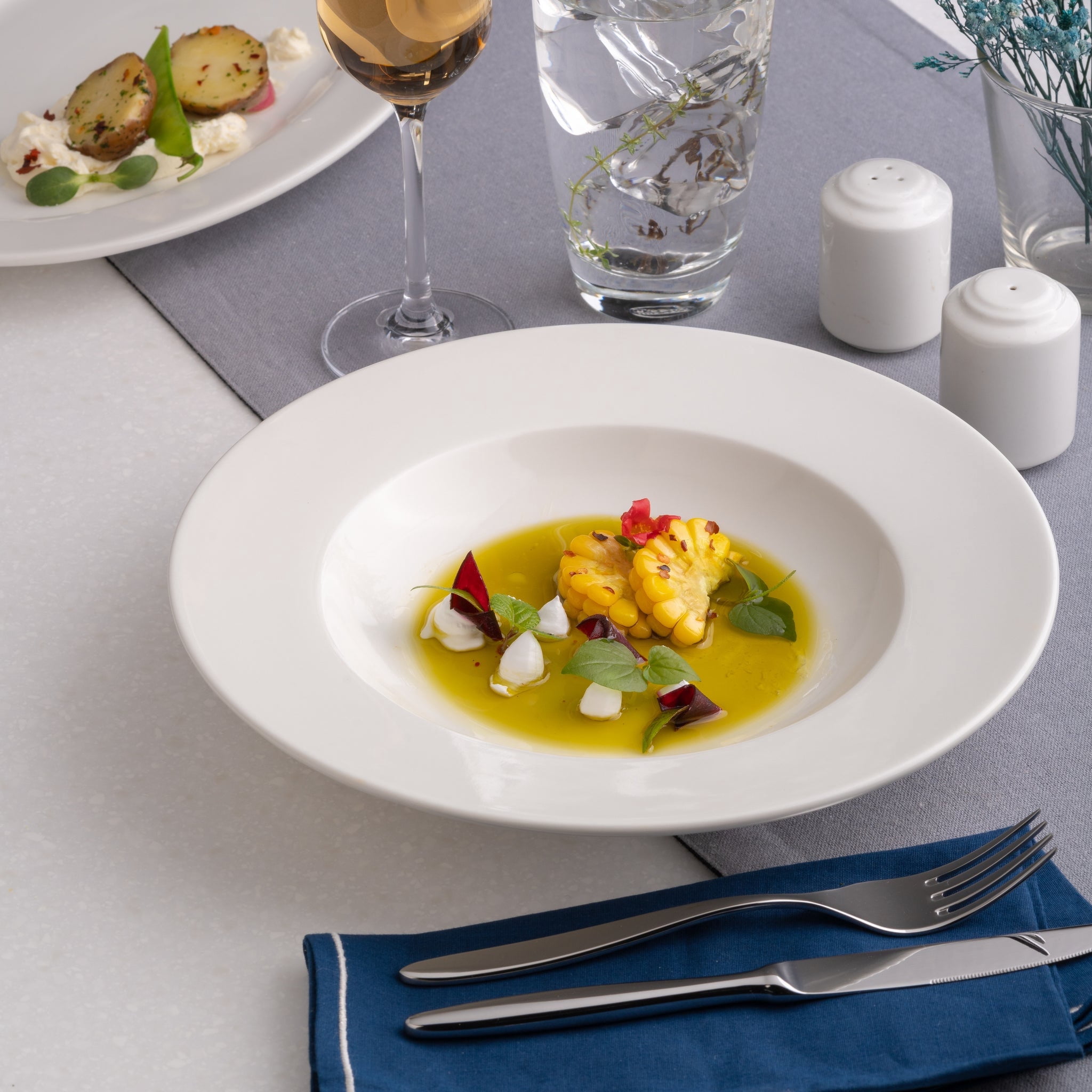 Ariane Prime 10 1/4" Prime-Warm White Porcelain Deep Plate - Pack of 6 ...