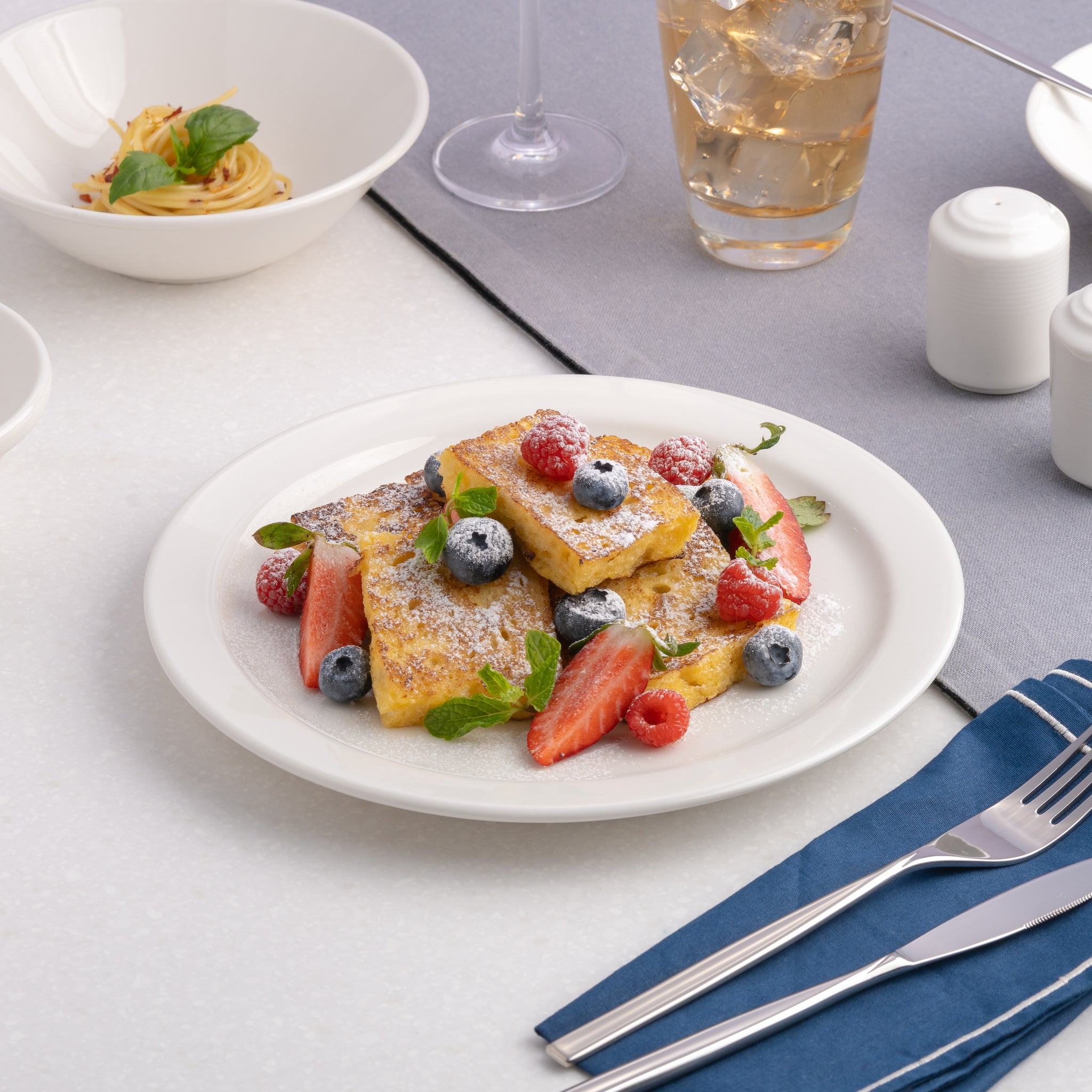 Ariane Prime 10 5/8" Prime-Warm White Porcelain Flat Plate Banquate ...