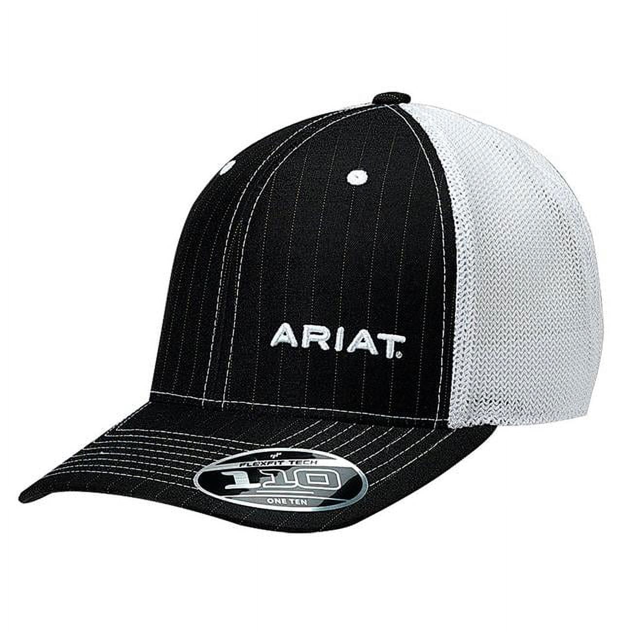 Ariat 1596301 Mens Text Offset Pinstripe Flex Fit One Ten Ball Cap ...