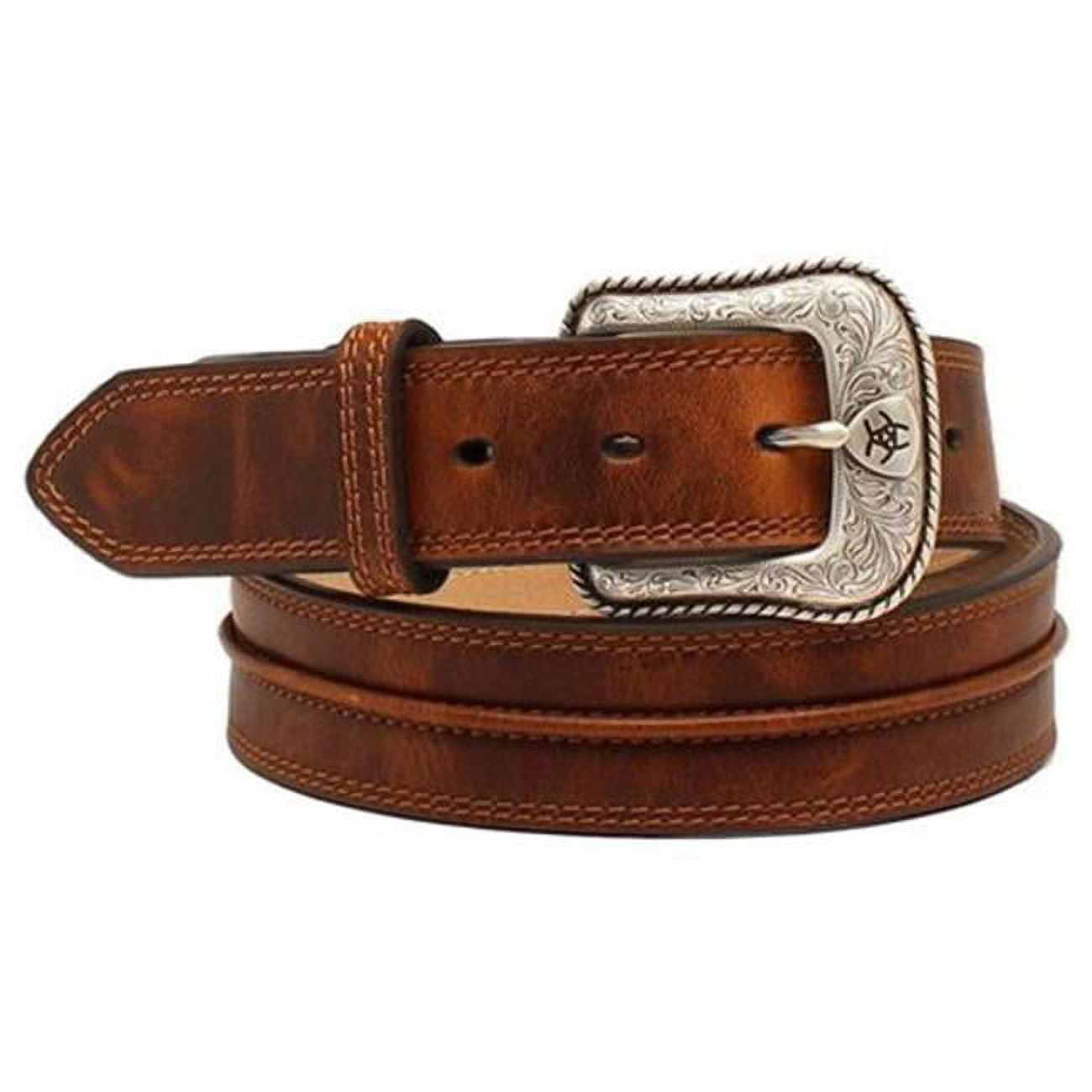 Ariat Men's Medium Brown Rowdy Center Leather Belt A1019444 - Walmart.com