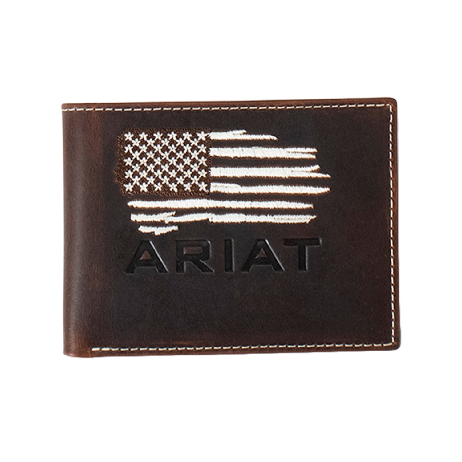 Ariat Distressed American Flag Bifold Wallet A3553834 - Walmart.com