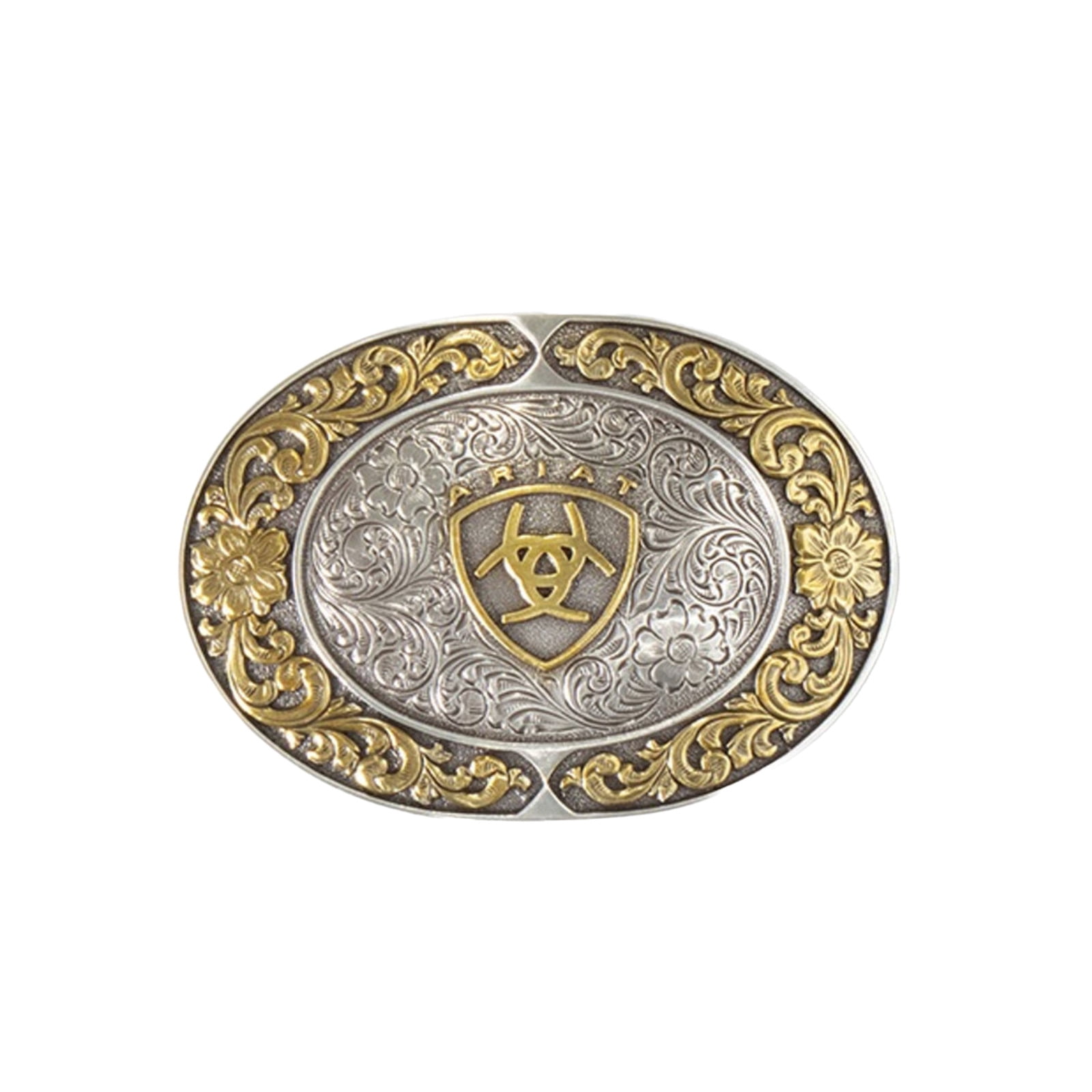 Ariat® Engraved Silver Gold Belt Buckle A37020 - Walmart.com
