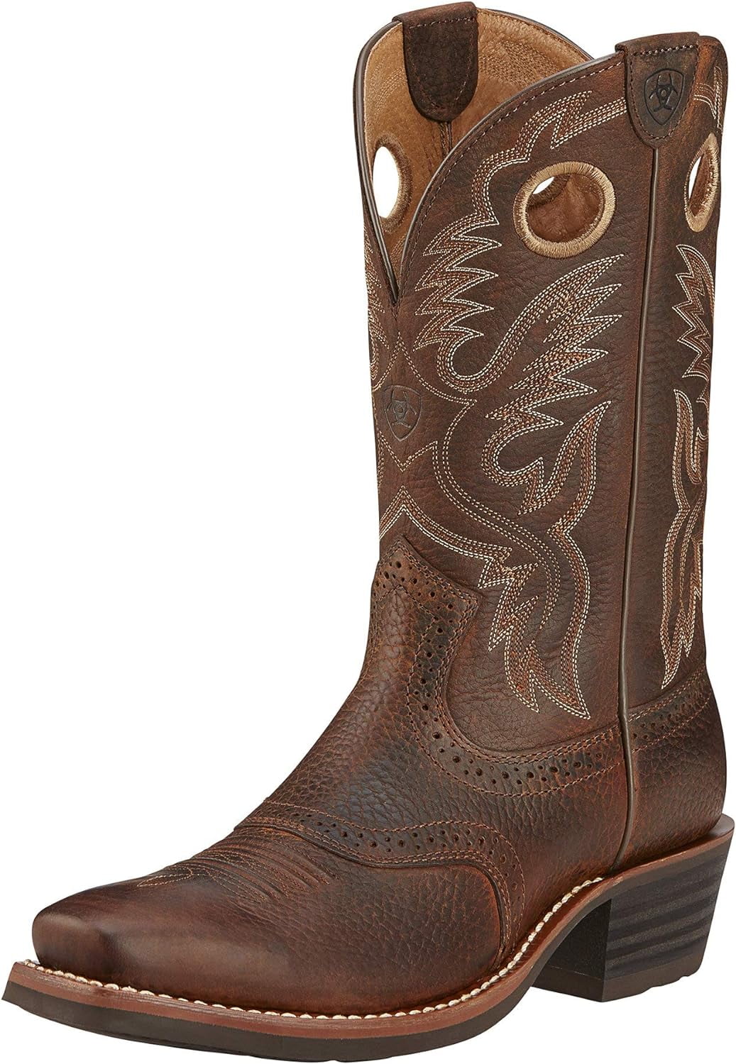 Ariat Heritage Roughstock Western Boot - Men's Square Toe Leather Work ...