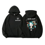 Ariat Hoodie, Unisex Hoodie Featuring A Wild Bull Skull Design With ...