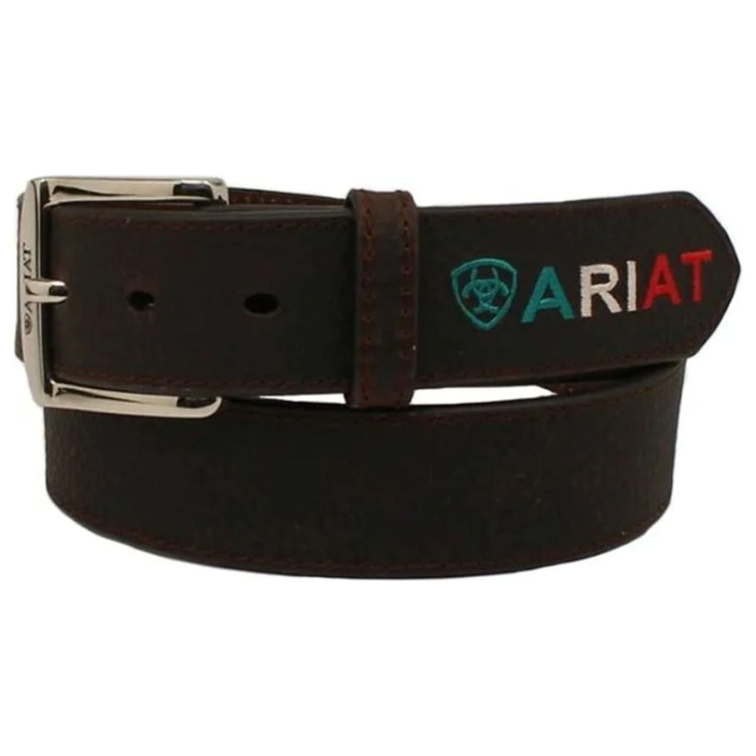 Ariat® Men's Mexico Flag Logo Rowdy Brown Belt A10389282 - Walmart.com