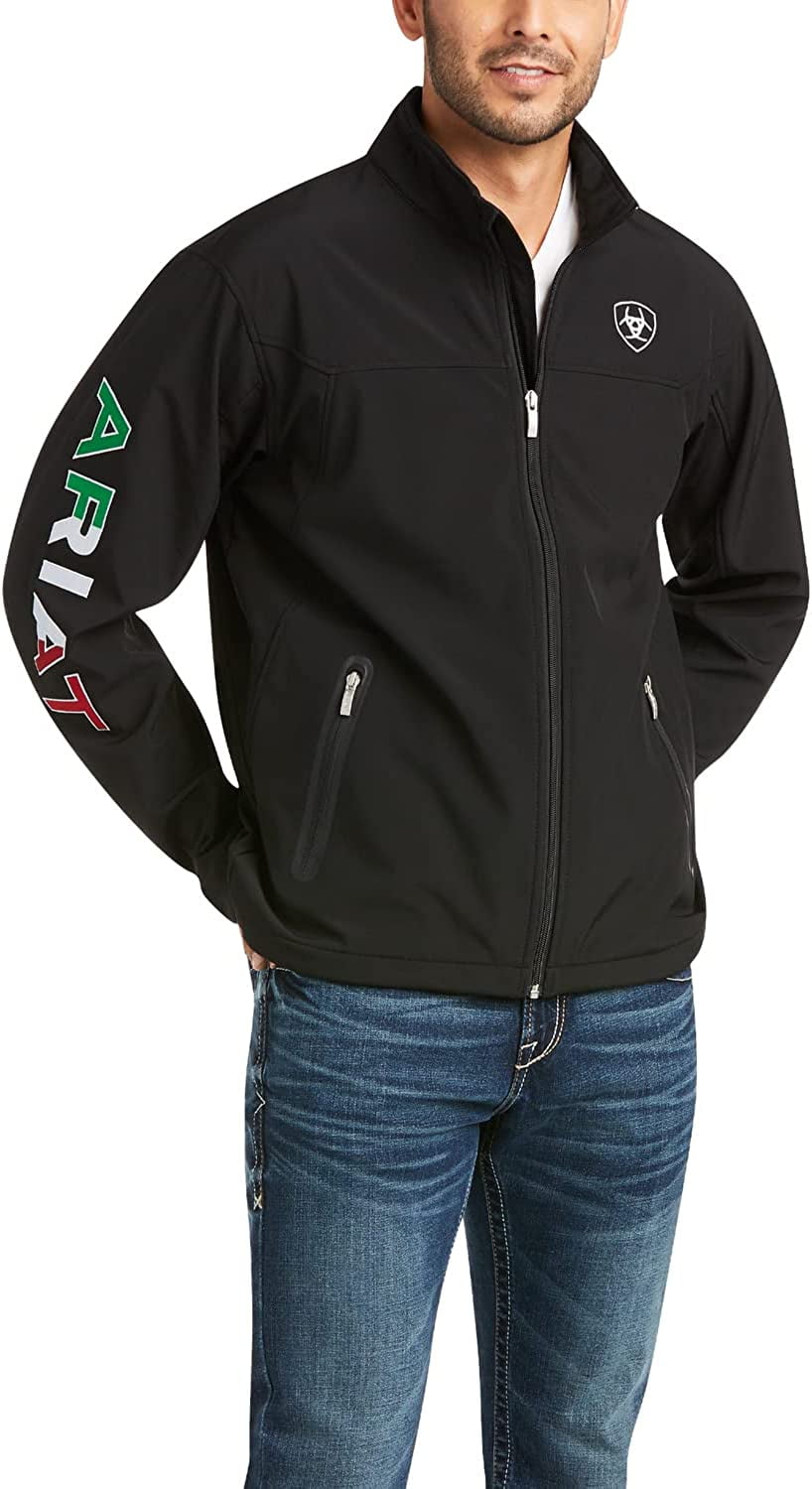 Ariat Men's New Team Softshell Mexico Flag Jacket (Medium, Regular ...