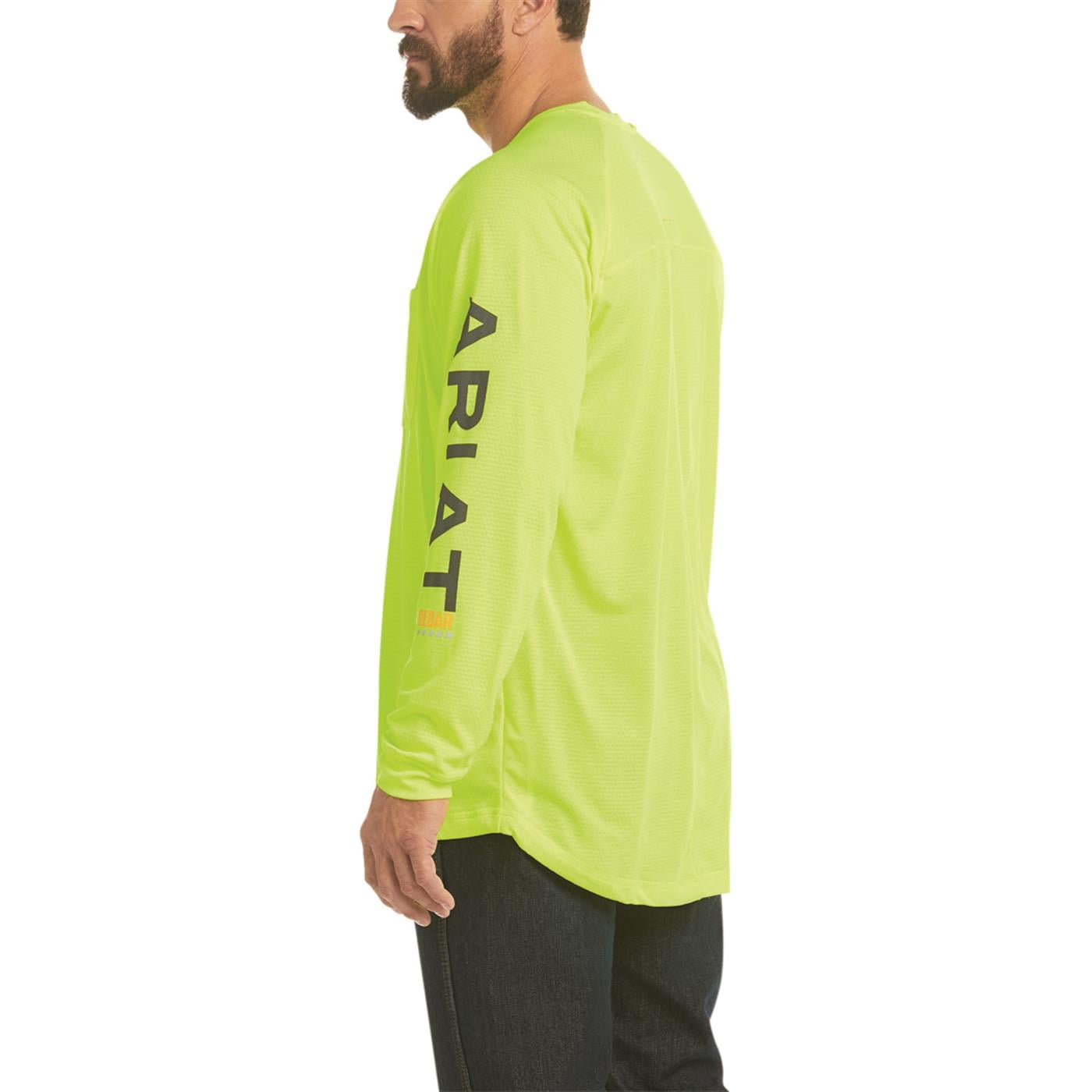 Ariat Men's Rebar Heat Fighter Long Sleeve Shirt Neon Green XL ...