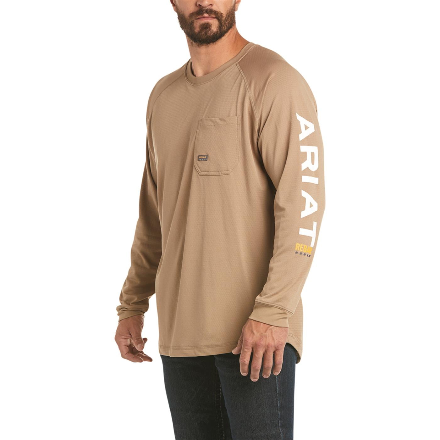 Ariat Men's Rebar Heat Fighter Long Sleeve Shirt - Walmart.com