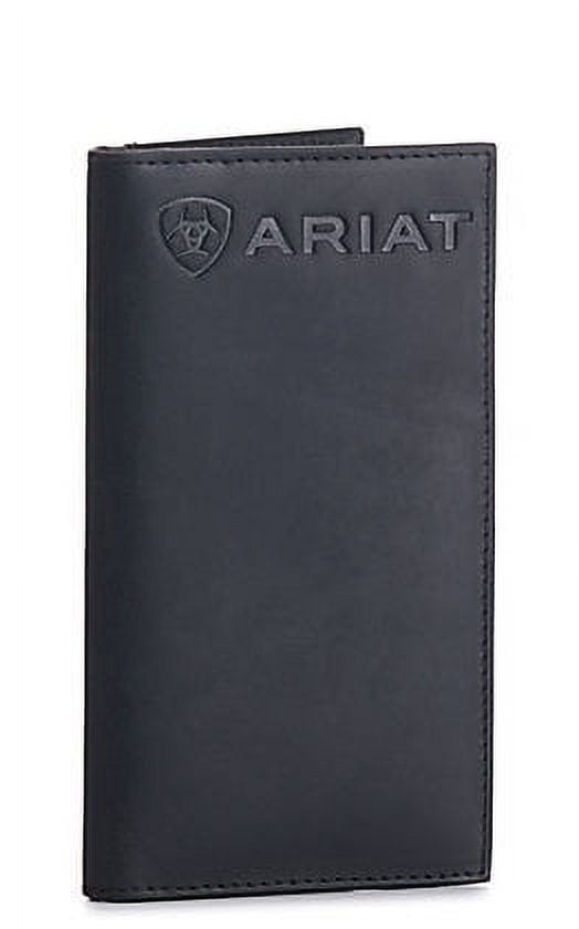 Ariat® Men's Embossed Logo Black Checkbook Rodeo Wallet A3548601 ...
