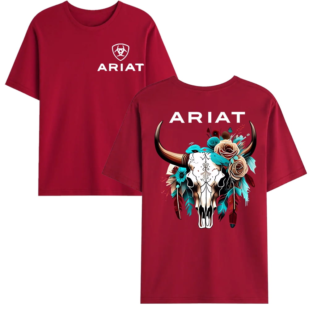 Ariat Shirt, Unisex T-Shirt Featuring A Wild Bull Skull Design With ...