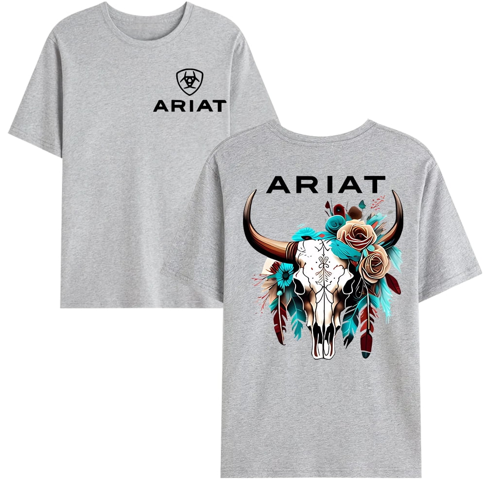 Ariat Shirt, Unisex T-Shirt Featuring A Wild Bull Skull Design With ...