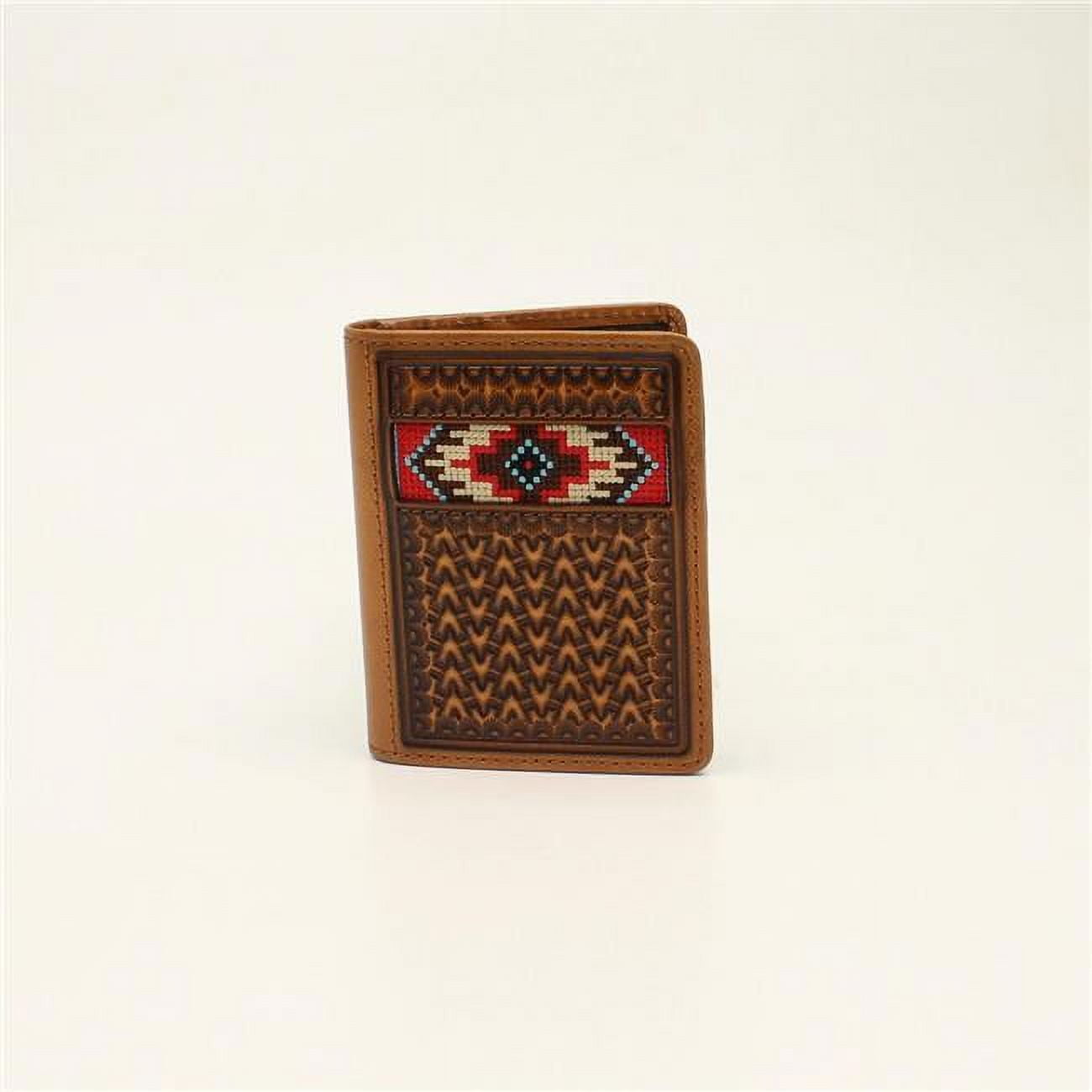 Ariat Tan Embroidered Bi-fold Rodeo Wallet w/ Aztec Inlay A3543608 ...