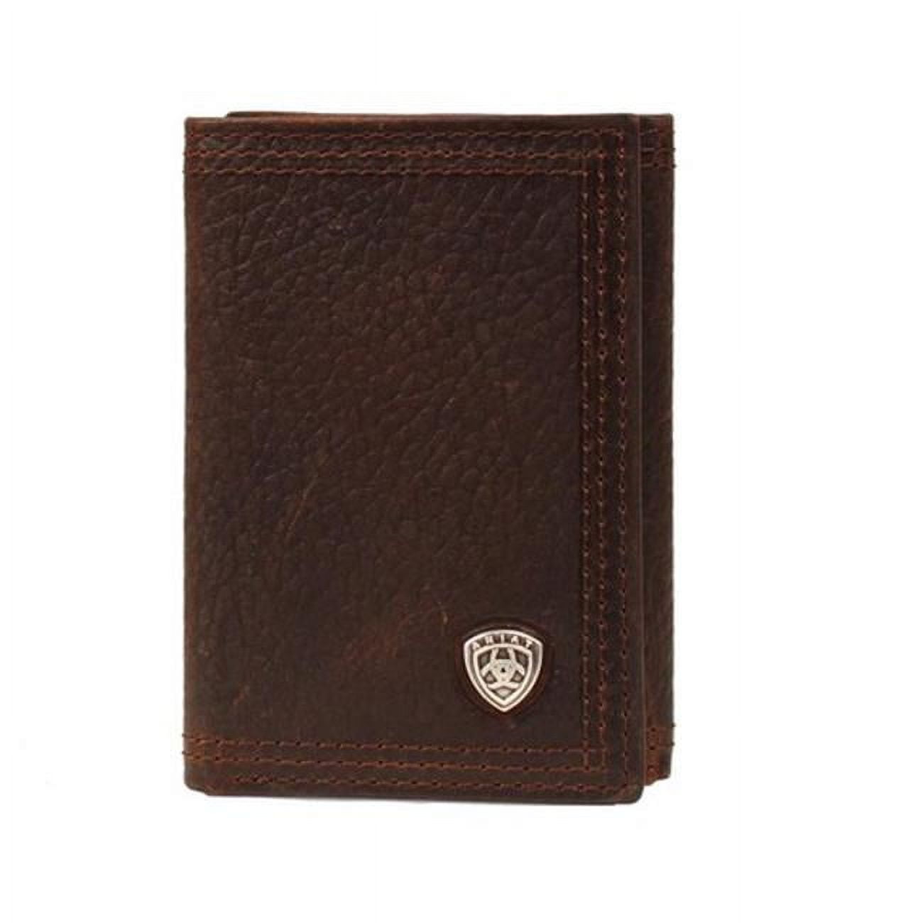 Ariat Tri-Fold Shield SM Rowdy Mens Wallet, Brown - Walmart.com
