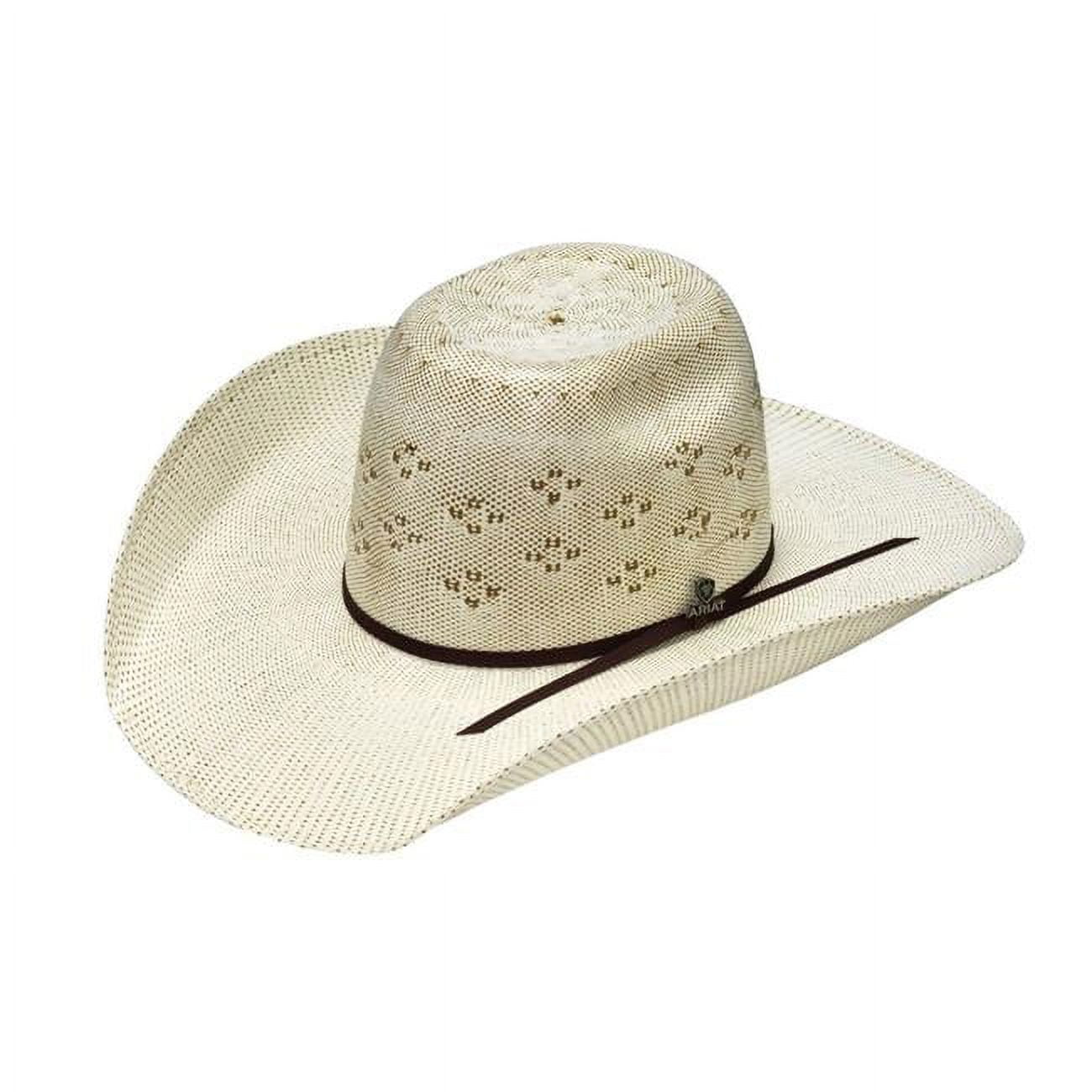 Ariat Unisex Bangora Straw Ivory Brown Cowboy Hat A73240 - Walmart.com