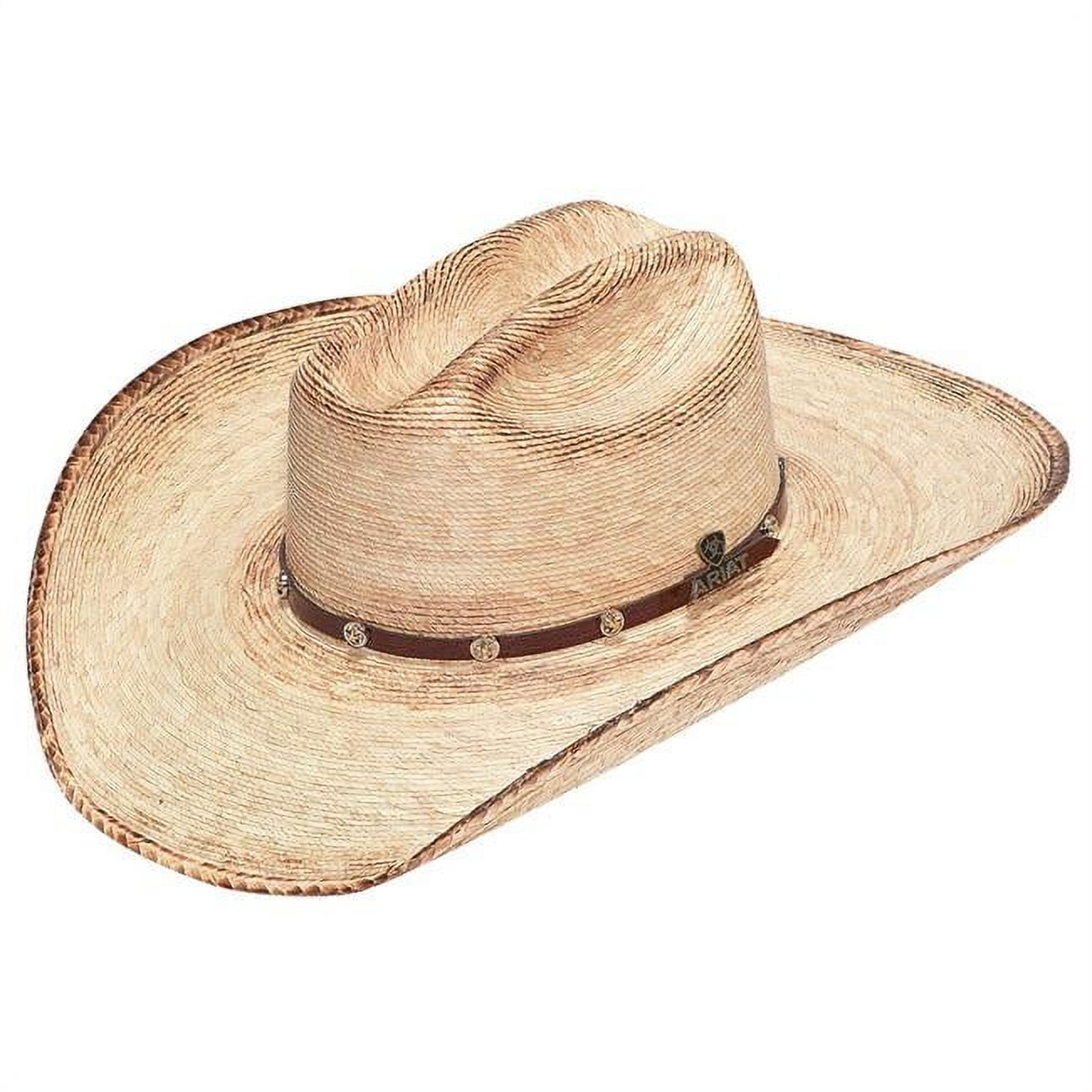 Ariat Unisex Fired Palm Straw Cowboy Hat A73106 - Walmart.com