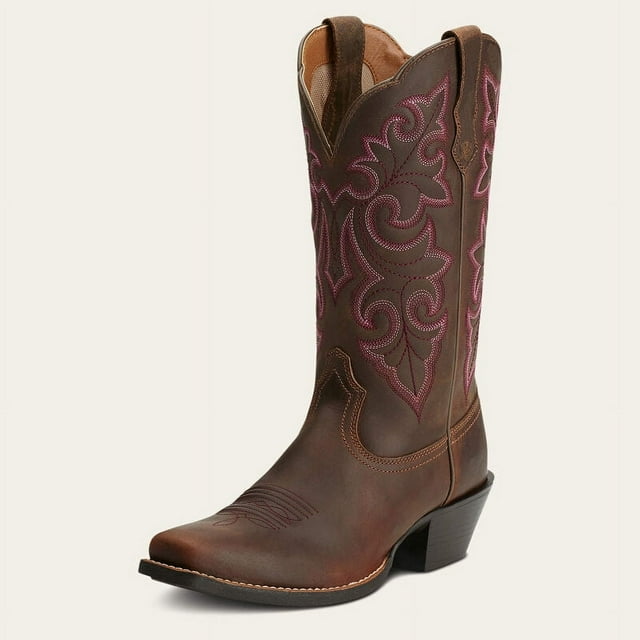 Ariat Women's Round Up Square Toe Western Cowboy Boot - Walmart.com