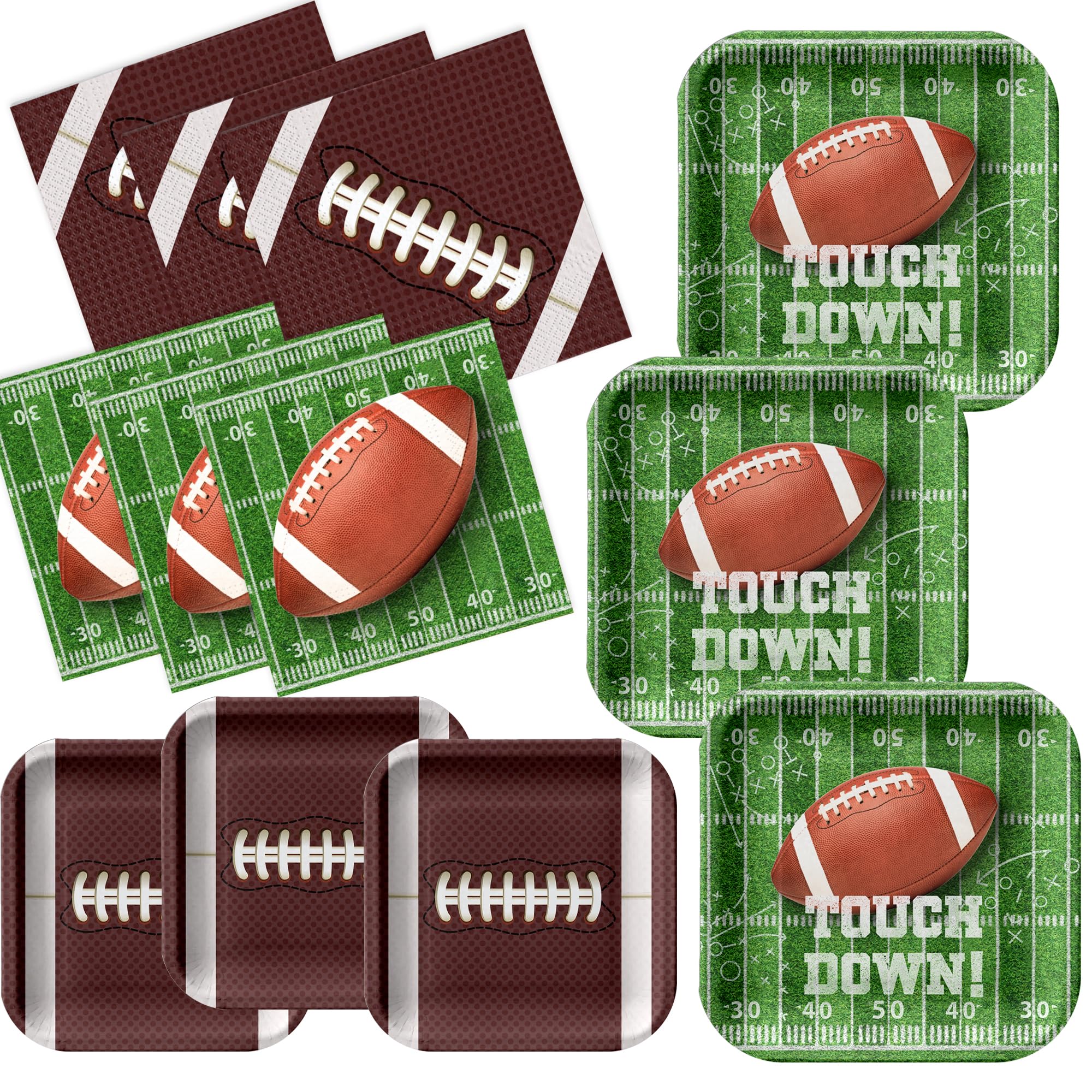 Aribra Football Party Decorations DHF10 Tableware Serves 24 - Football ...
