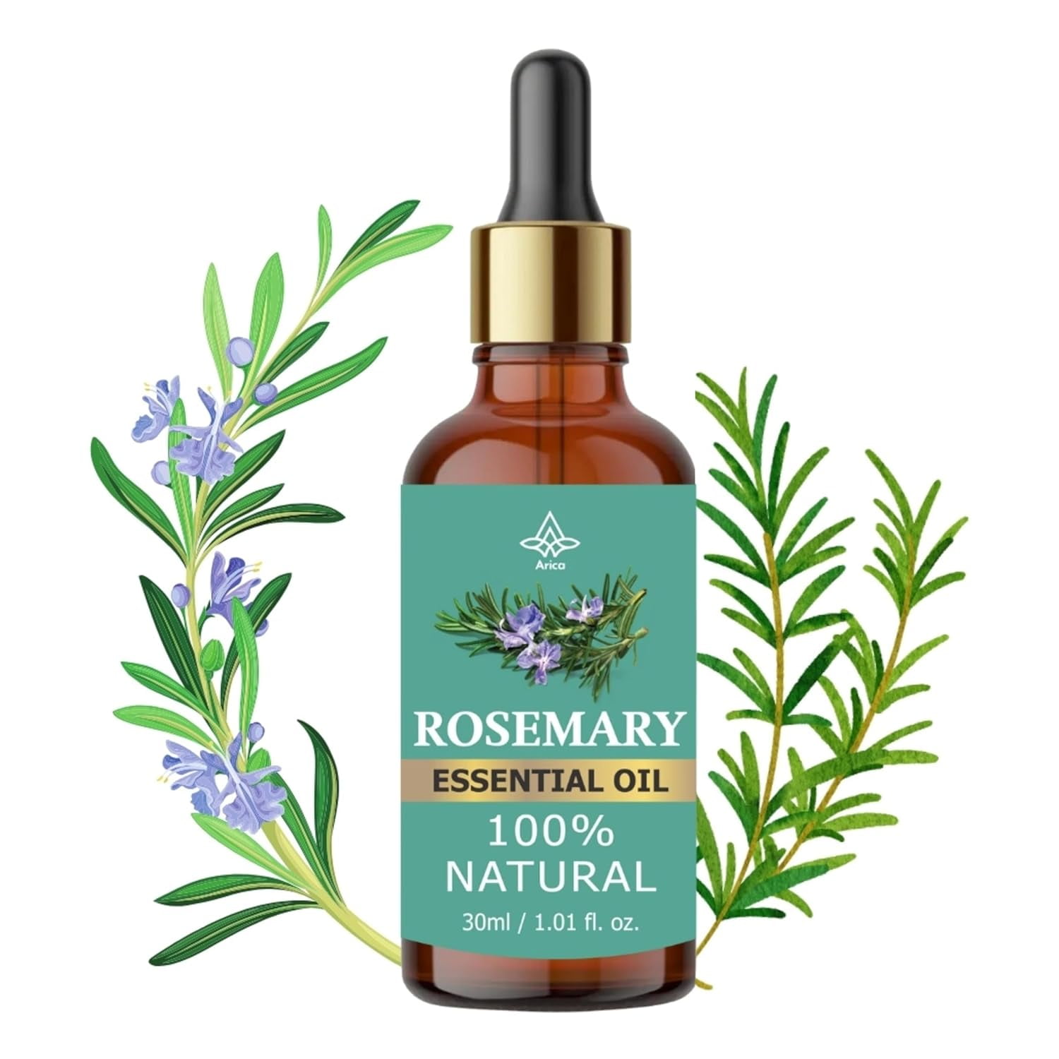 Arica Pure Rosemary Essential Oil Hair Scalp Health Skin Care Organic ...