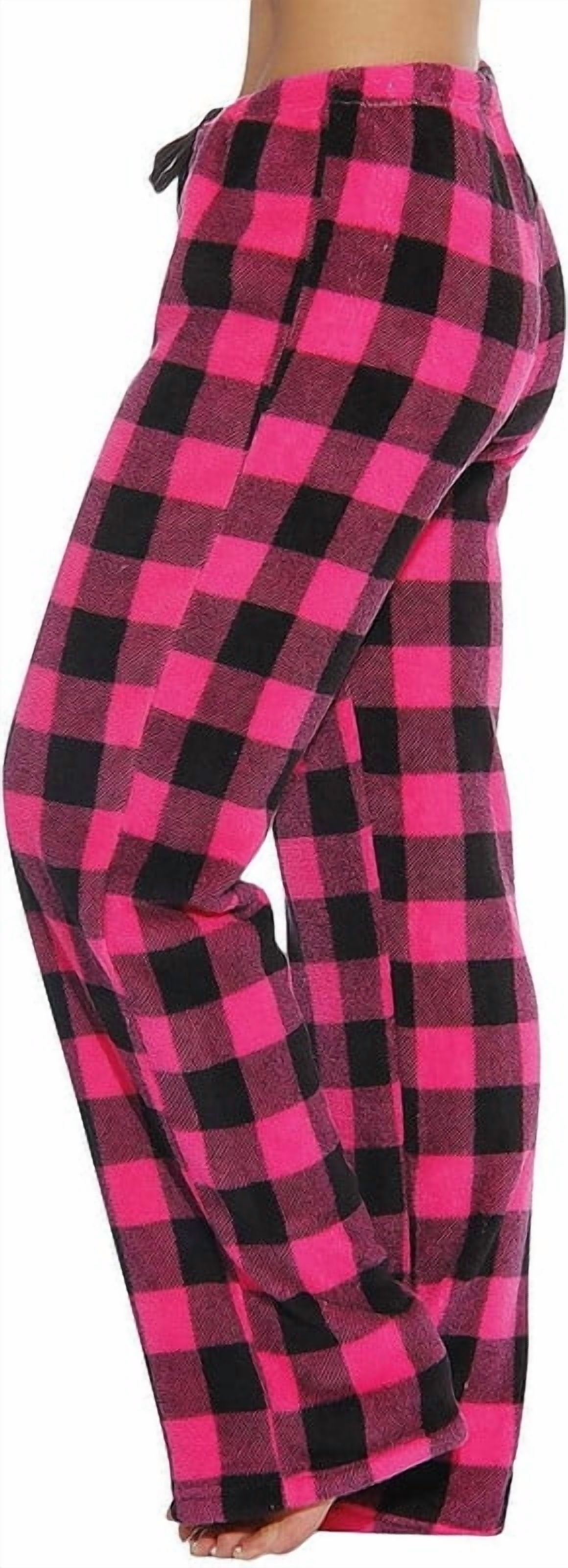 Aricy Flannel Fuzzy Pajama Pants Women Comfy Soft Fluffy Plush Plaid Pj ...