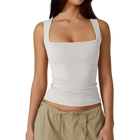 Aricy Women's Summer Vest Tank Tops for Women Loose Soft Cotton Solid ...