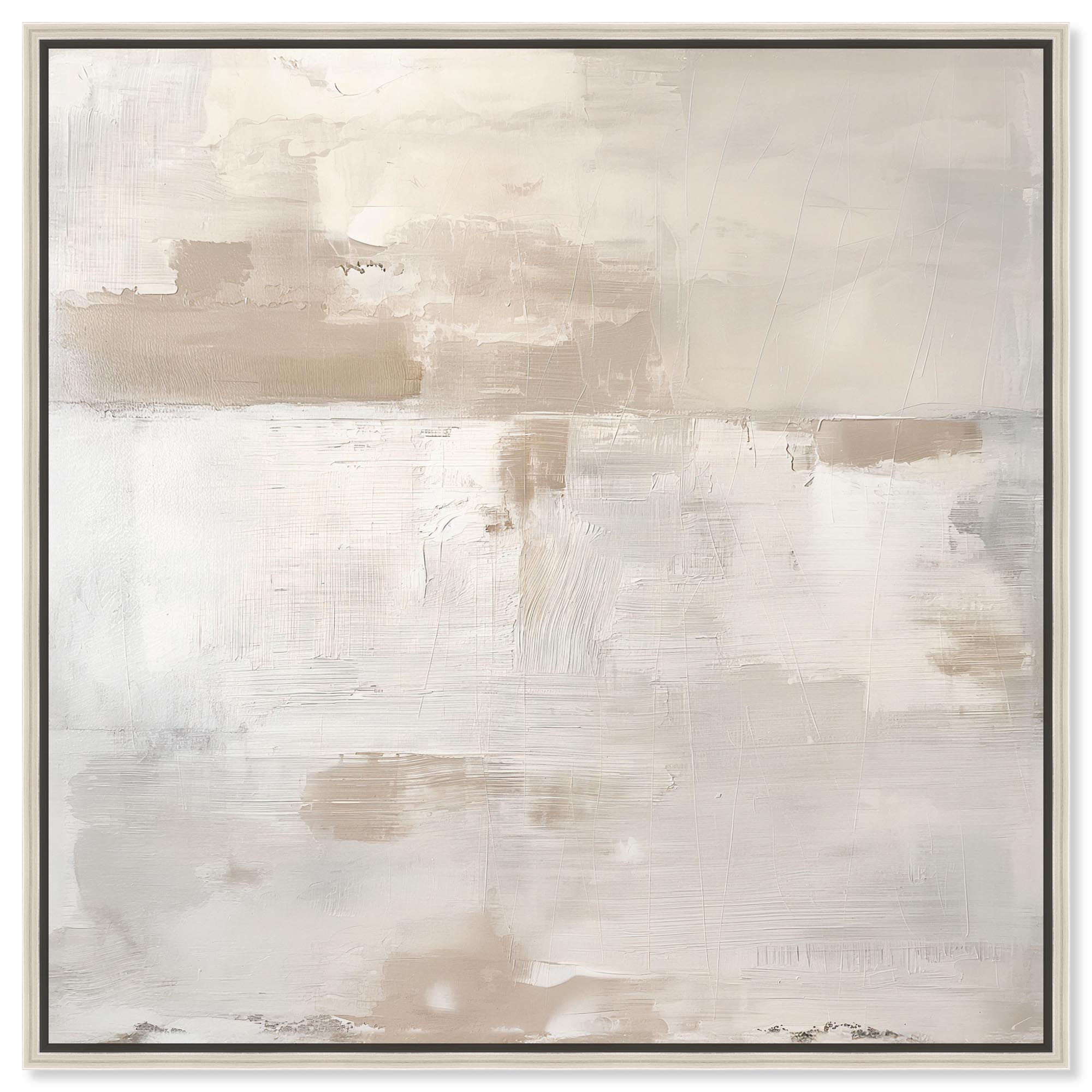 Arid Hues (I) Canvas Minimalist Abstracts by Art Remedy, Silver Frame ...