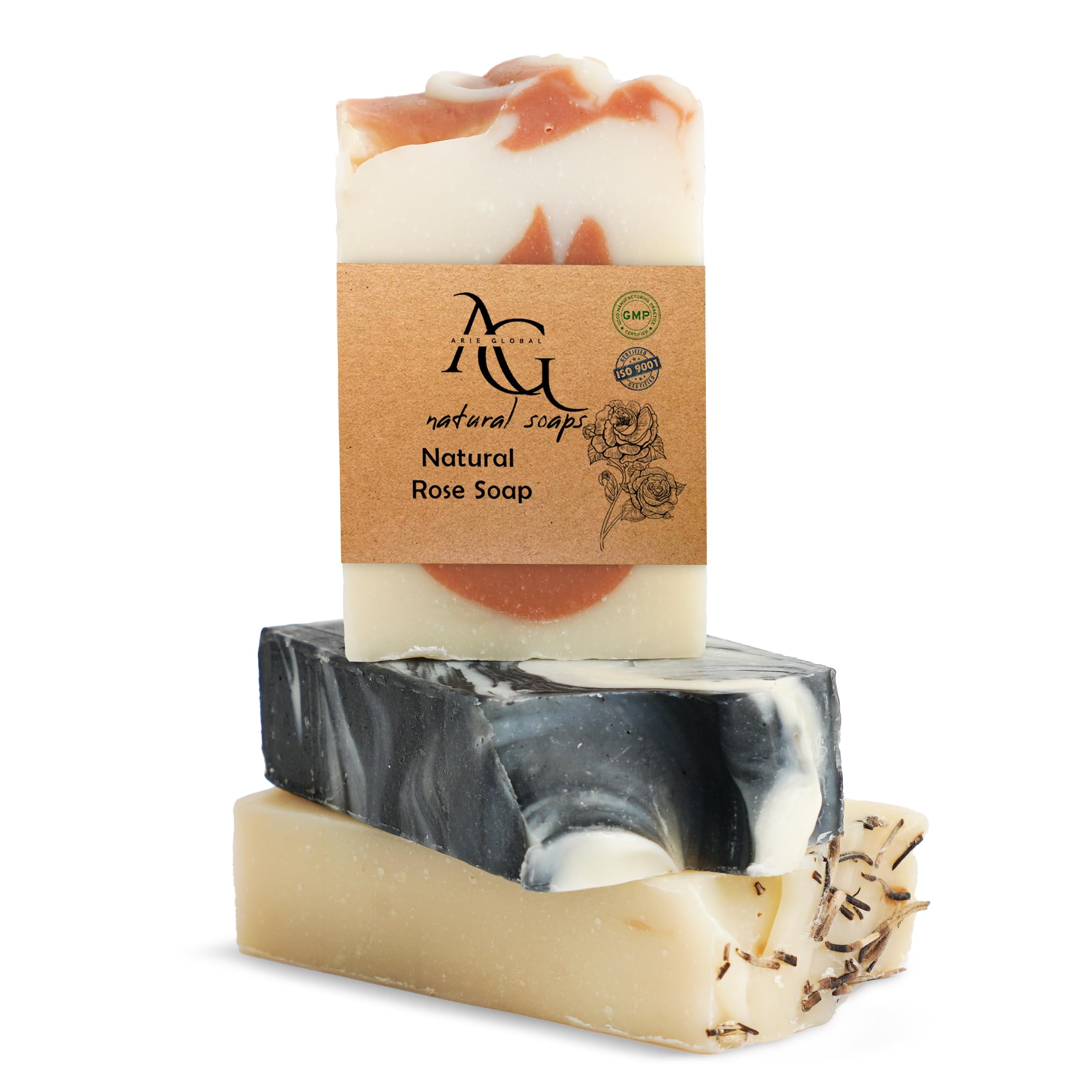 Arie Global Cold Process MMF7 Natural Hamam, Rosemary, and Rose Soap (3 ...