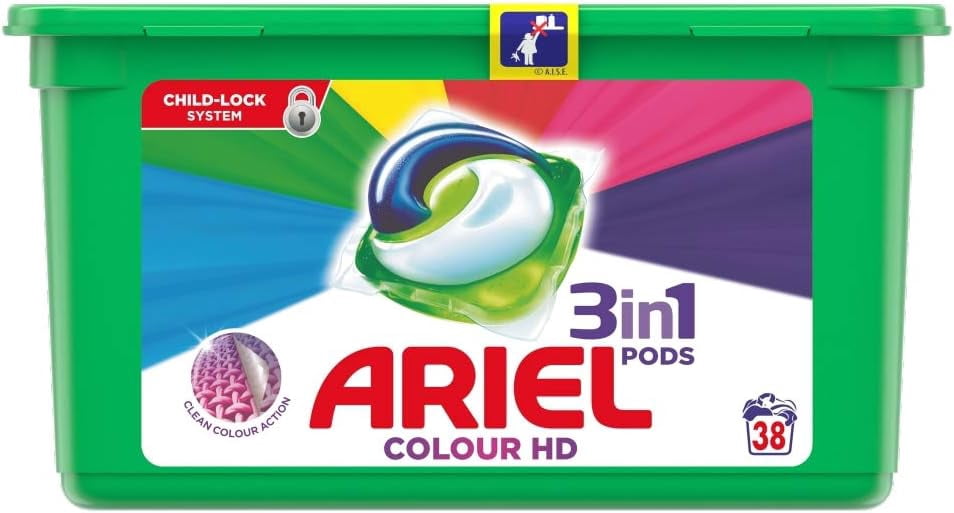 Ariel 3 in 1 Pods Colour Washing Tablets, 38 Washes by Ariel - Walmart.com
