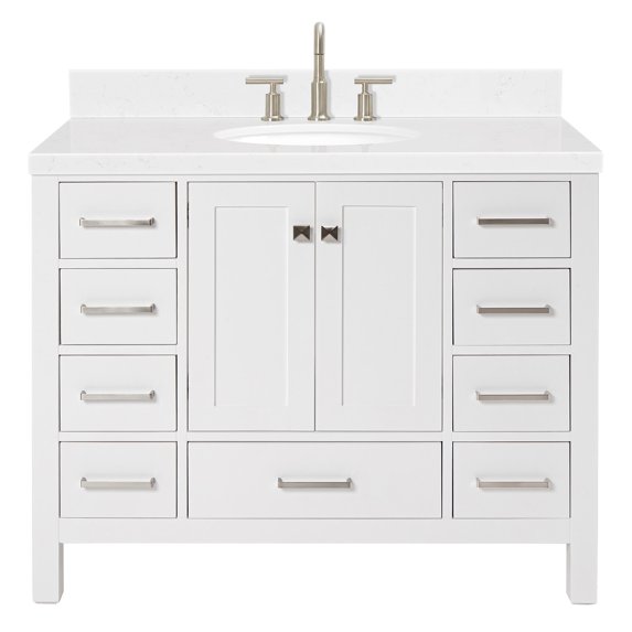 Ariel A042scqovo Cambridge 43" Free Standing Single Basin Vanity Set ...