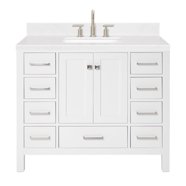 Ariel Cambridge 42" Grey Bathroom Vanity Set - Free Standing Single ...