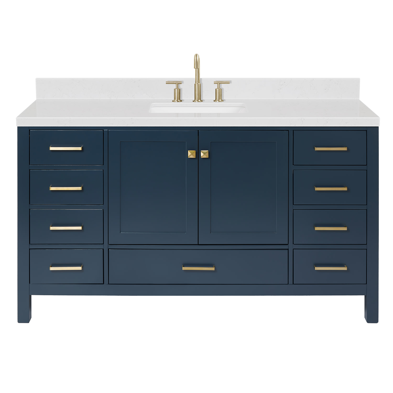 Ariel A060scqrvo Cambridge 60" Free Standing Single Basin Vanity Set ...