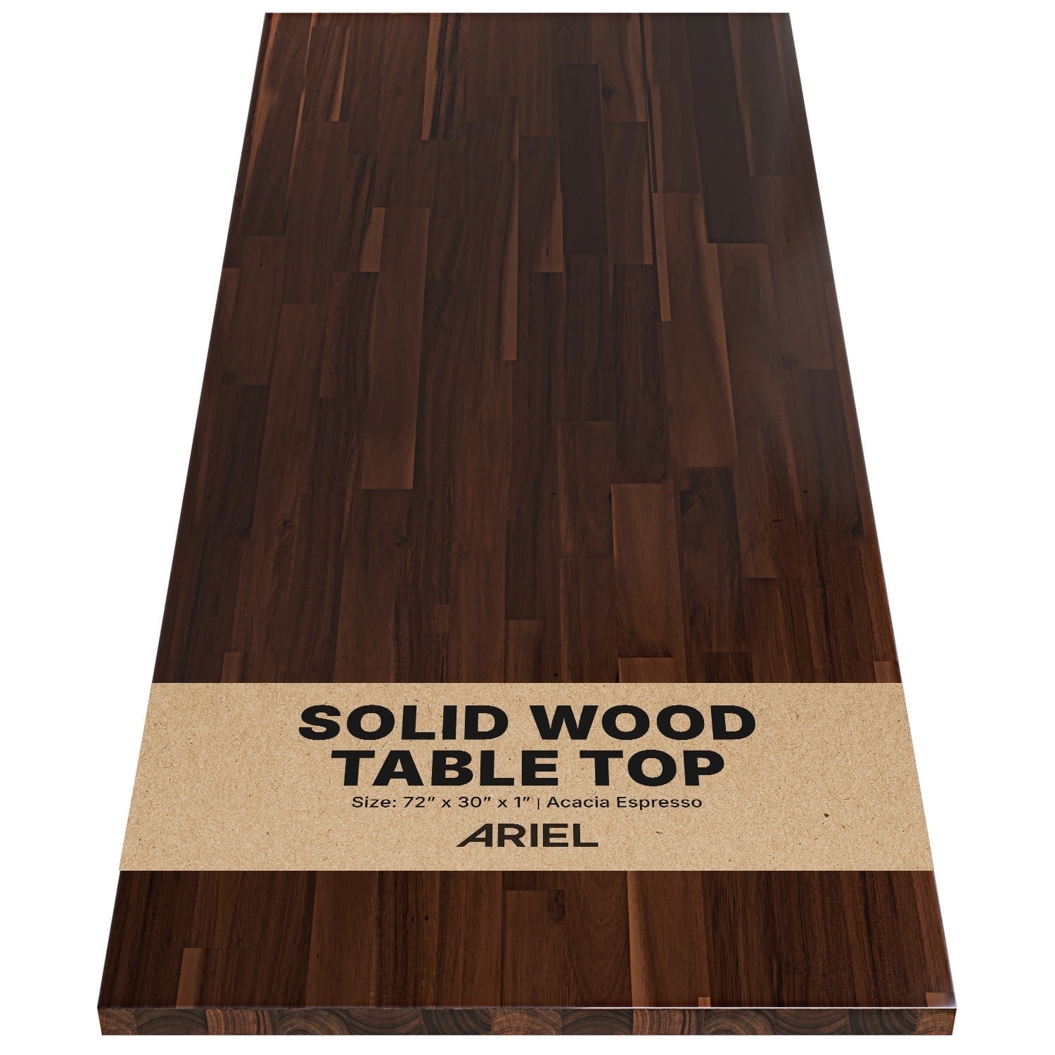 Ariel Acacia Espresso Stained Table top 72"L x 30"W x 1"Th - Walmart.com