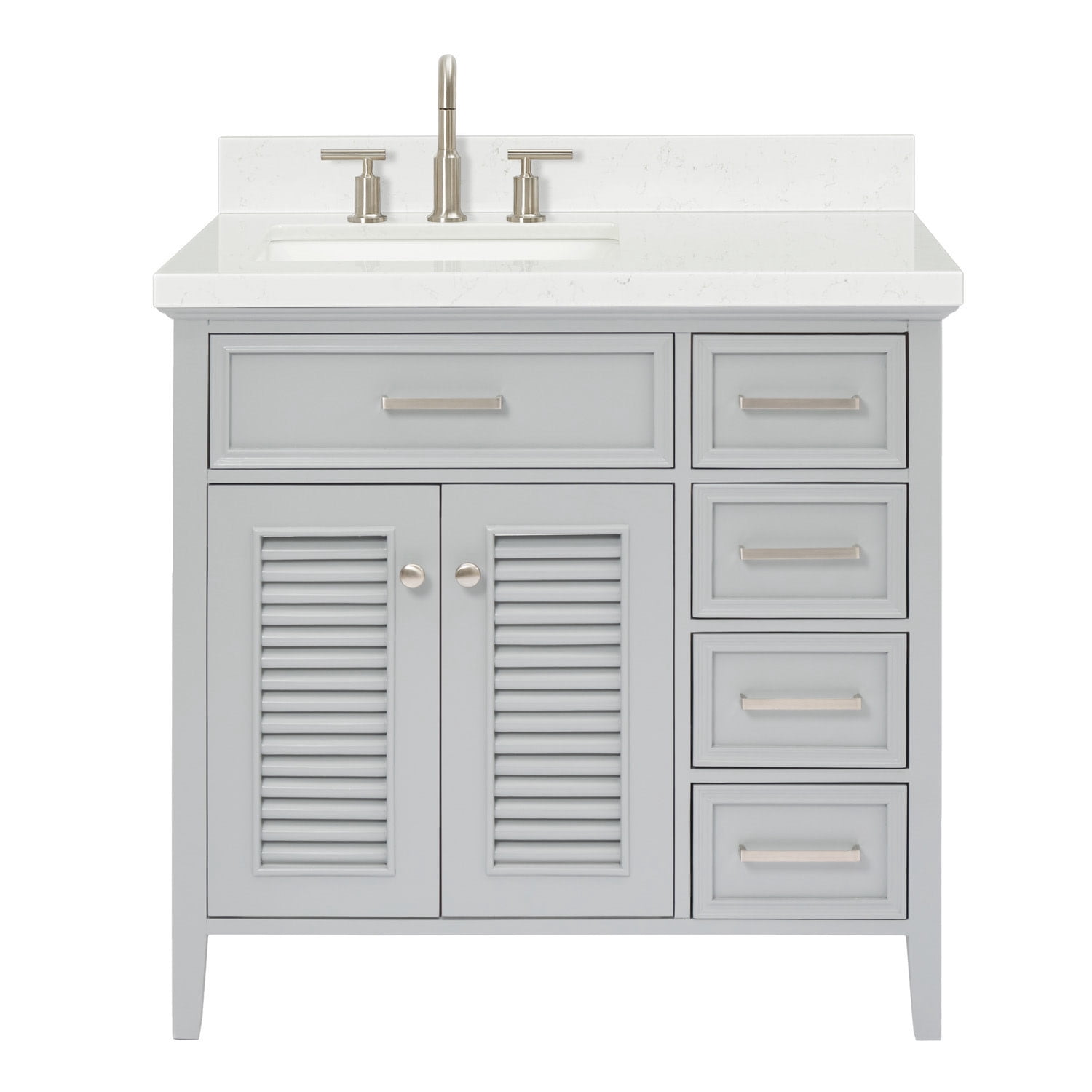 Ariel D036slcqrvo Kensington 36" Free Standing Single Basin Vanity Set ...